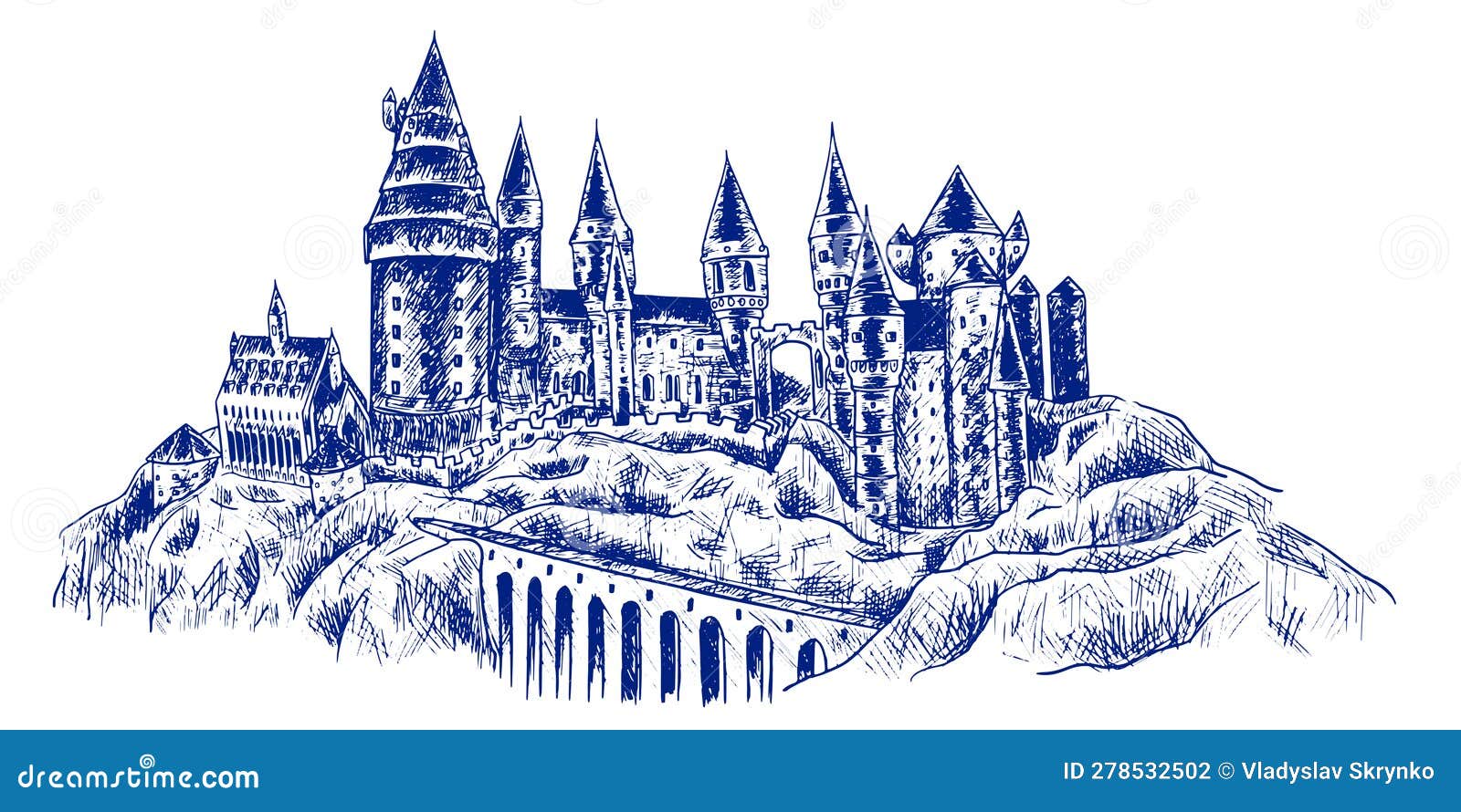 Hogwarts Castle Illustration