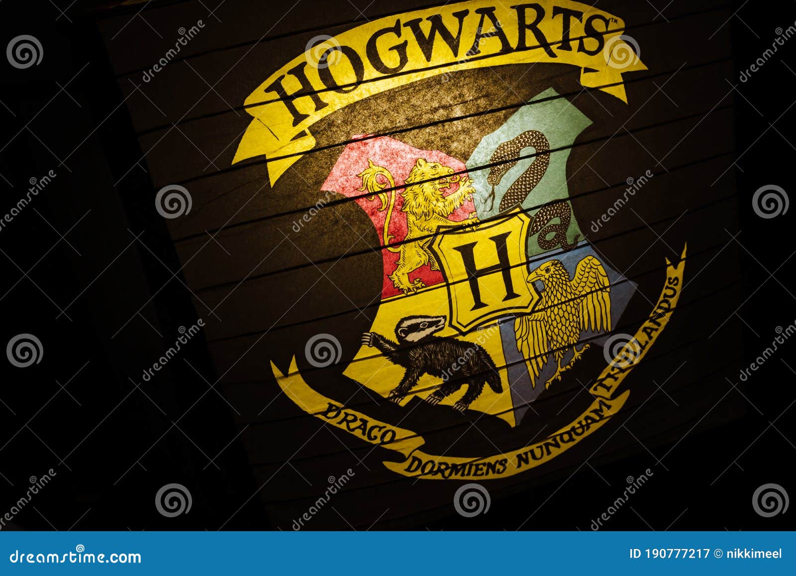 Hogwarts Magic School Logo on Black Background Editorial Photography ...