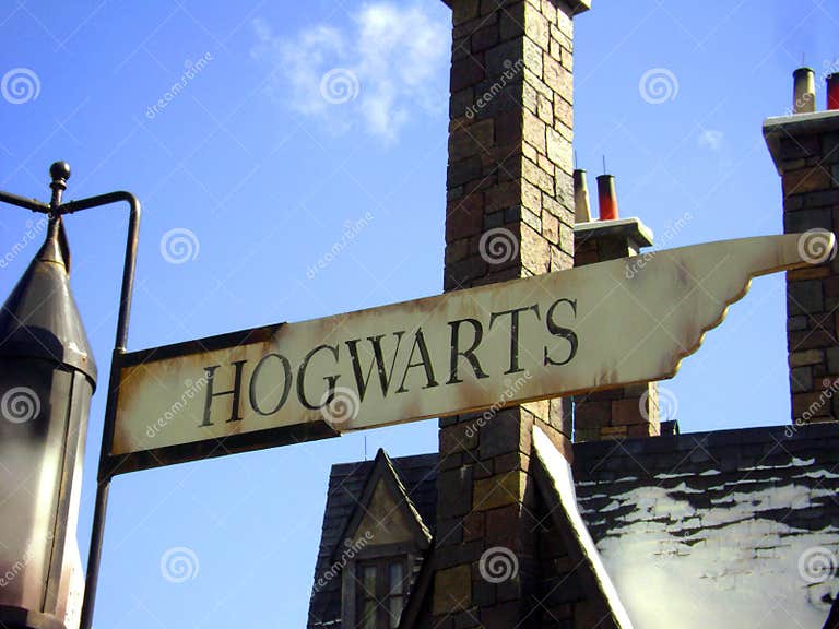Hogwarts Sign editorial stock image. Image of famous - 25636734