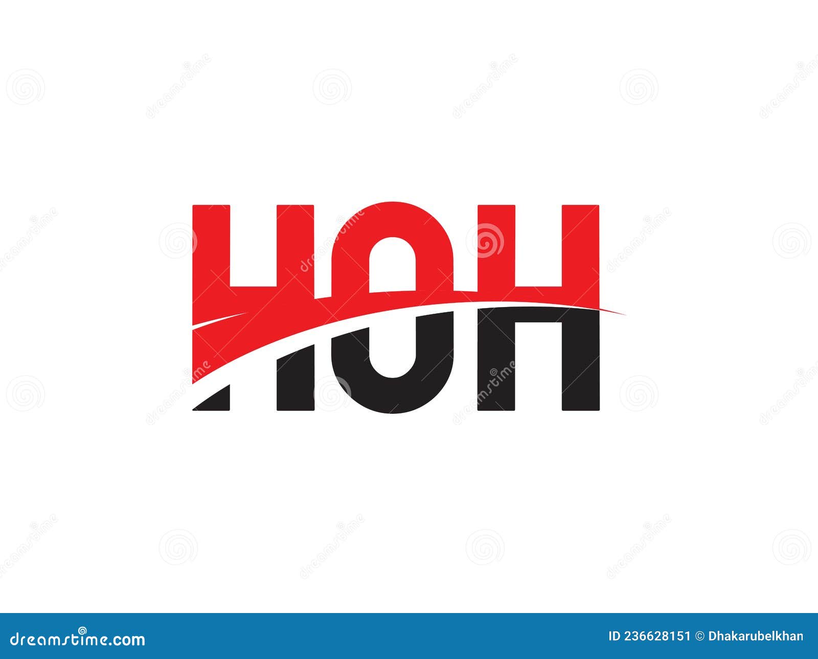 HOH Letter Initial Logo Design Vector Illustration Stock Vector ...