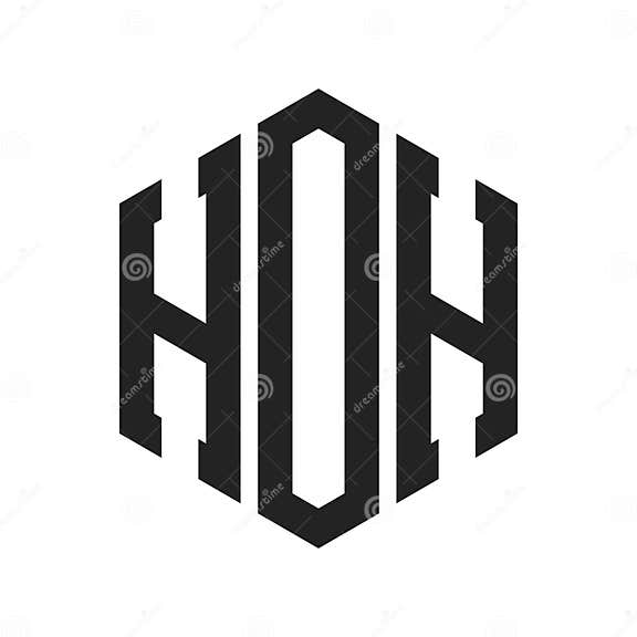 HOH Logo Design. Initial Letter HOH Monogram Logo Using Hexagon Shape ...