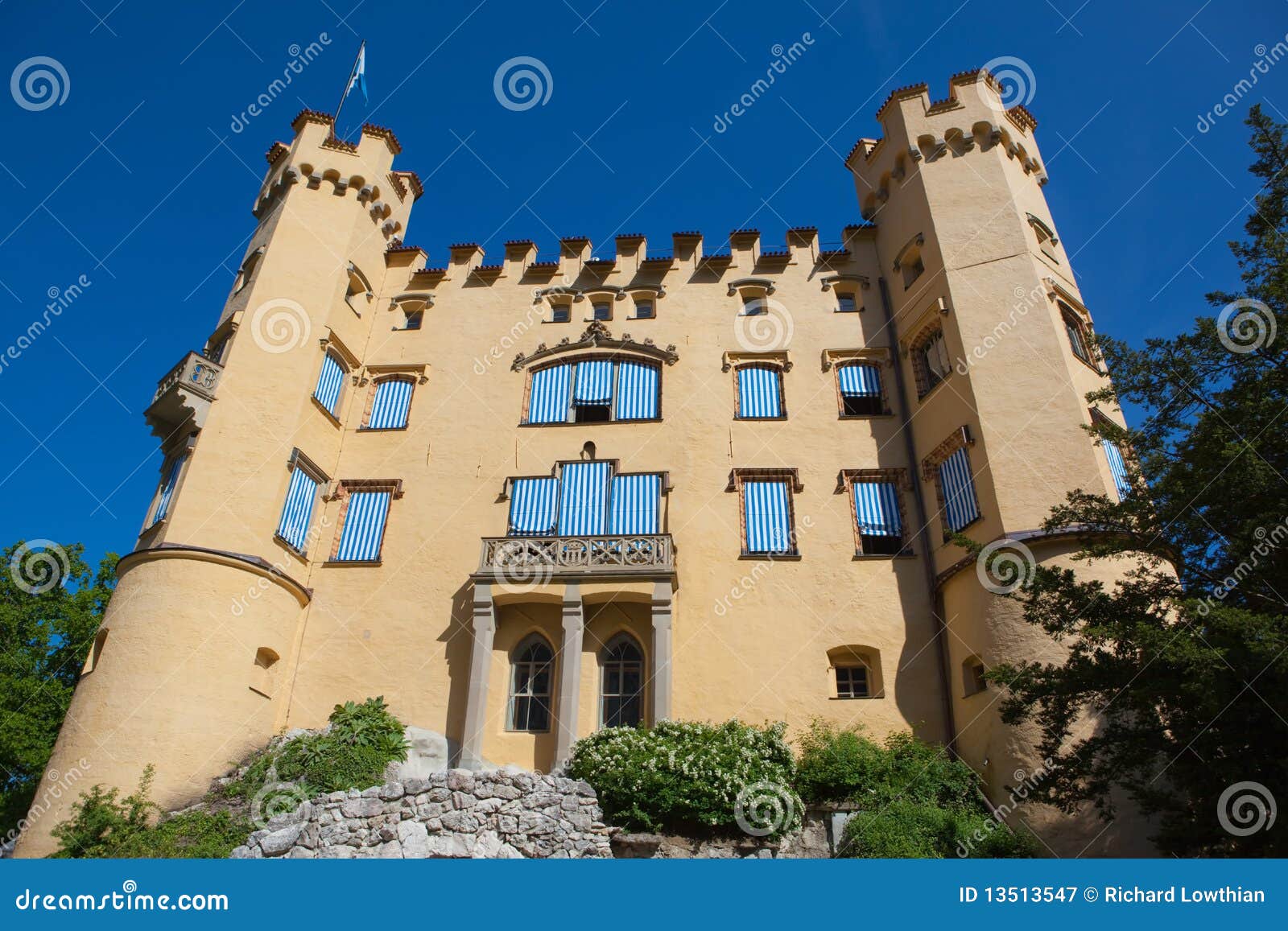 HOHENSCHWANGAU CASTLE stock image. Image of scenery, trees - 13513547