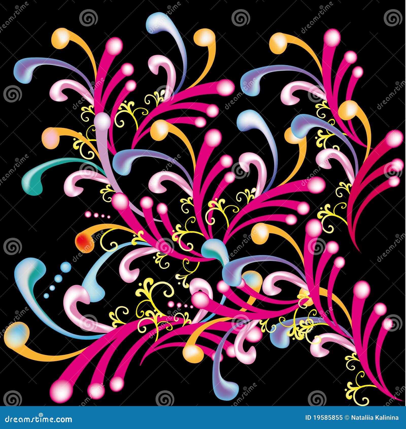 Hohloma stock vector. Illustration of decorative, patterns - 19585855