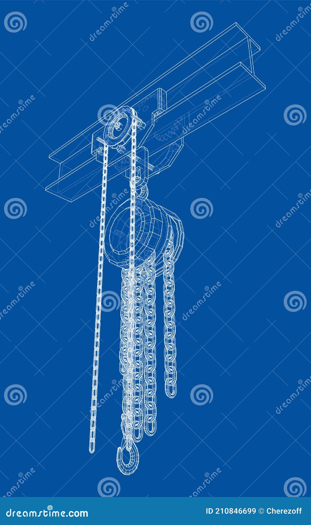 A Hoist on the Beam. Vector Stock Vector - Illustration of vector ...
