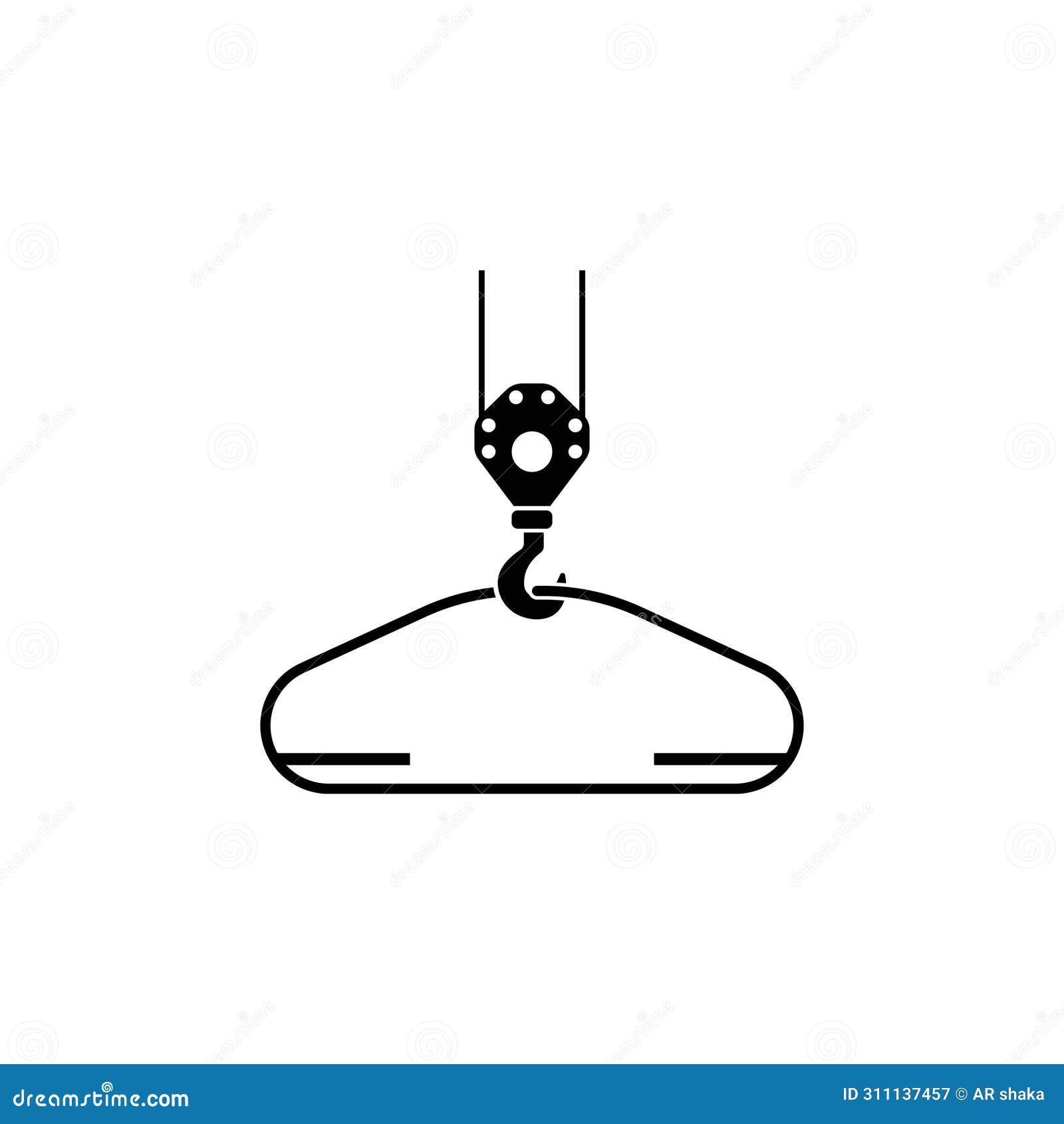 Hoist Crane Hook Cartoon Vector Illustration | CartoonDealer.com #325676138