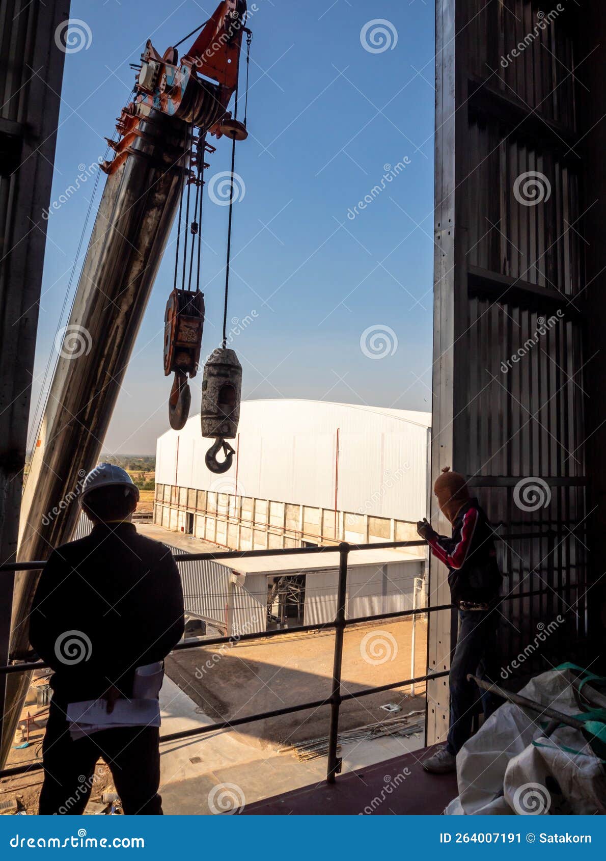 Hoist of Crane at the Window of Industrial Plant Editorial Photo ...