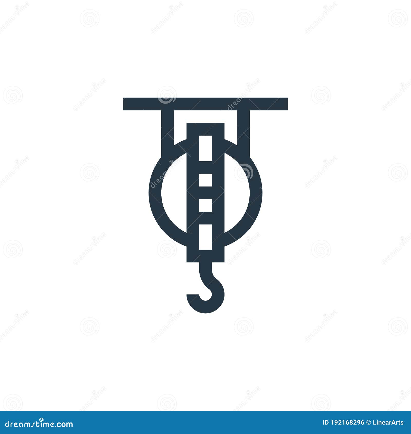 Hoist Icon Vector from Machinery Concept. Thin Line Illustration of ...