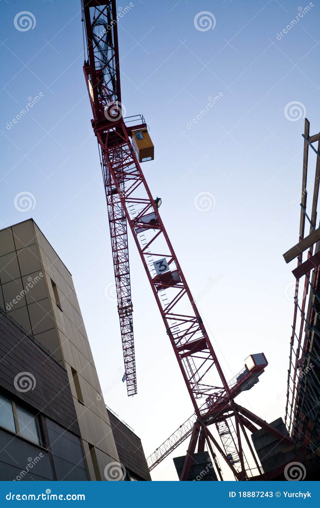 Hoister Crane Over Blue Sky Stock Image - Image of building, steel ...