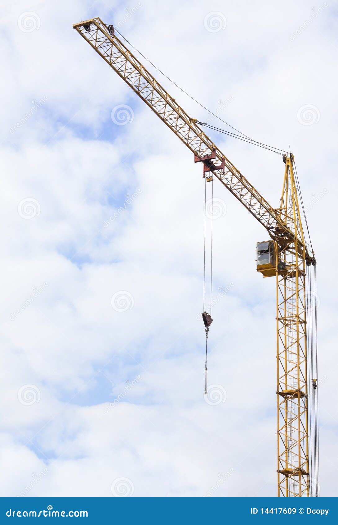 Hoisting Crane on a Construction Site Stock Image - Image of blue, high ...