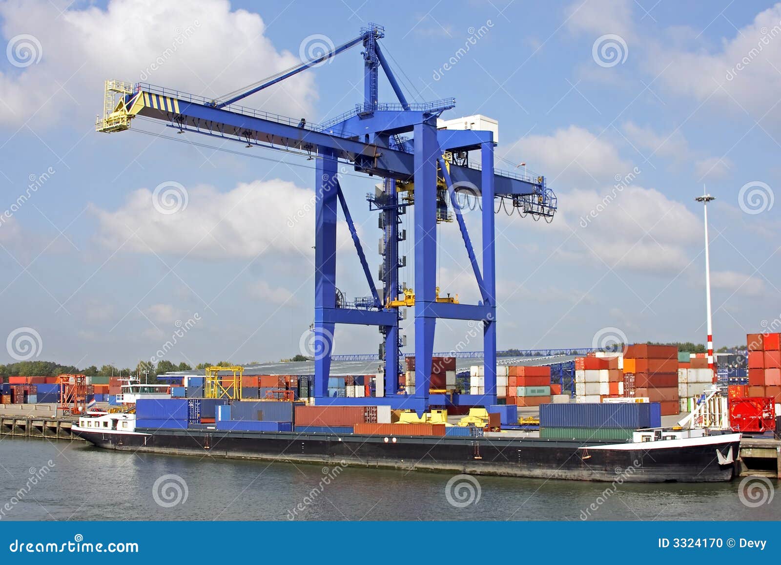 Hoisting Crane with Freighter Stock Photo - Image of holland, hoisting ...