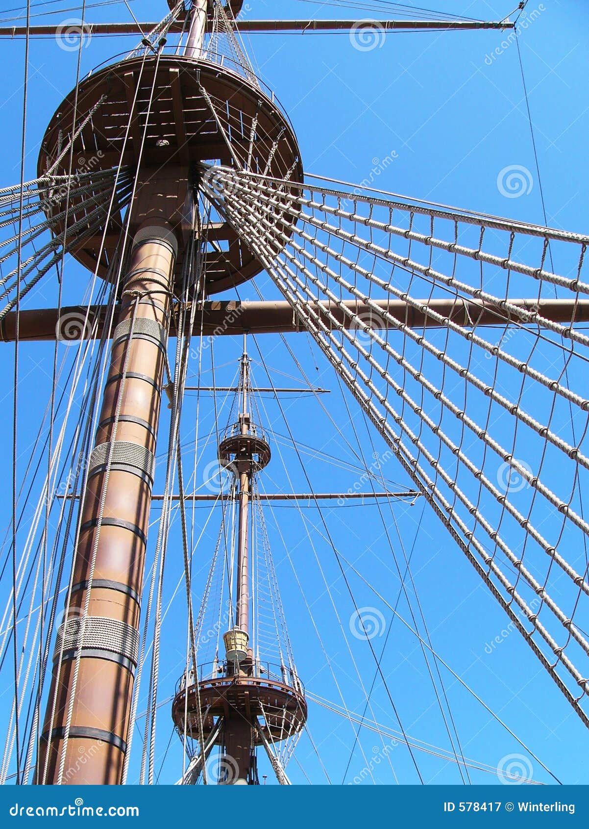 Hoisting the Sails stock image. Image of rigged, historic - 578417