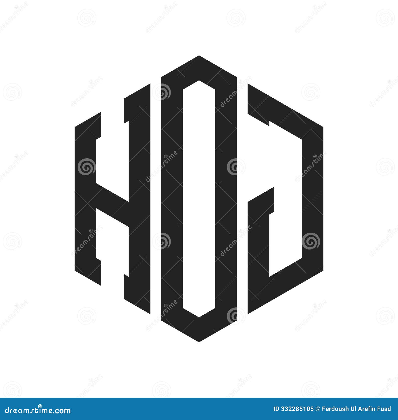 HOJ Logo Design. Initial Letter HOJ Monogram Logo Using Hexagon Shape ...