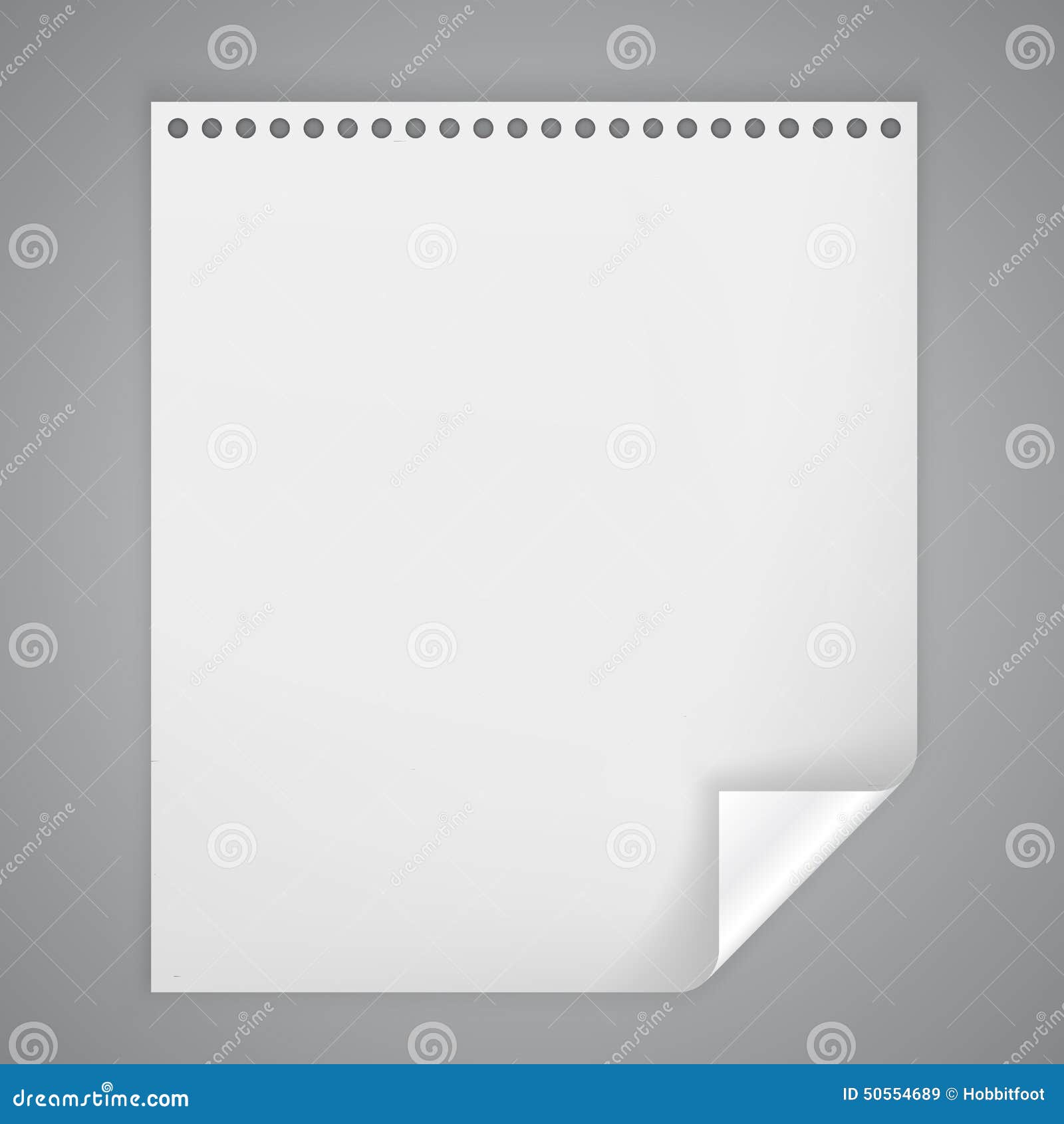 Hoja De Papel Con Una Esquina Doblada Ilustración del Vector ...