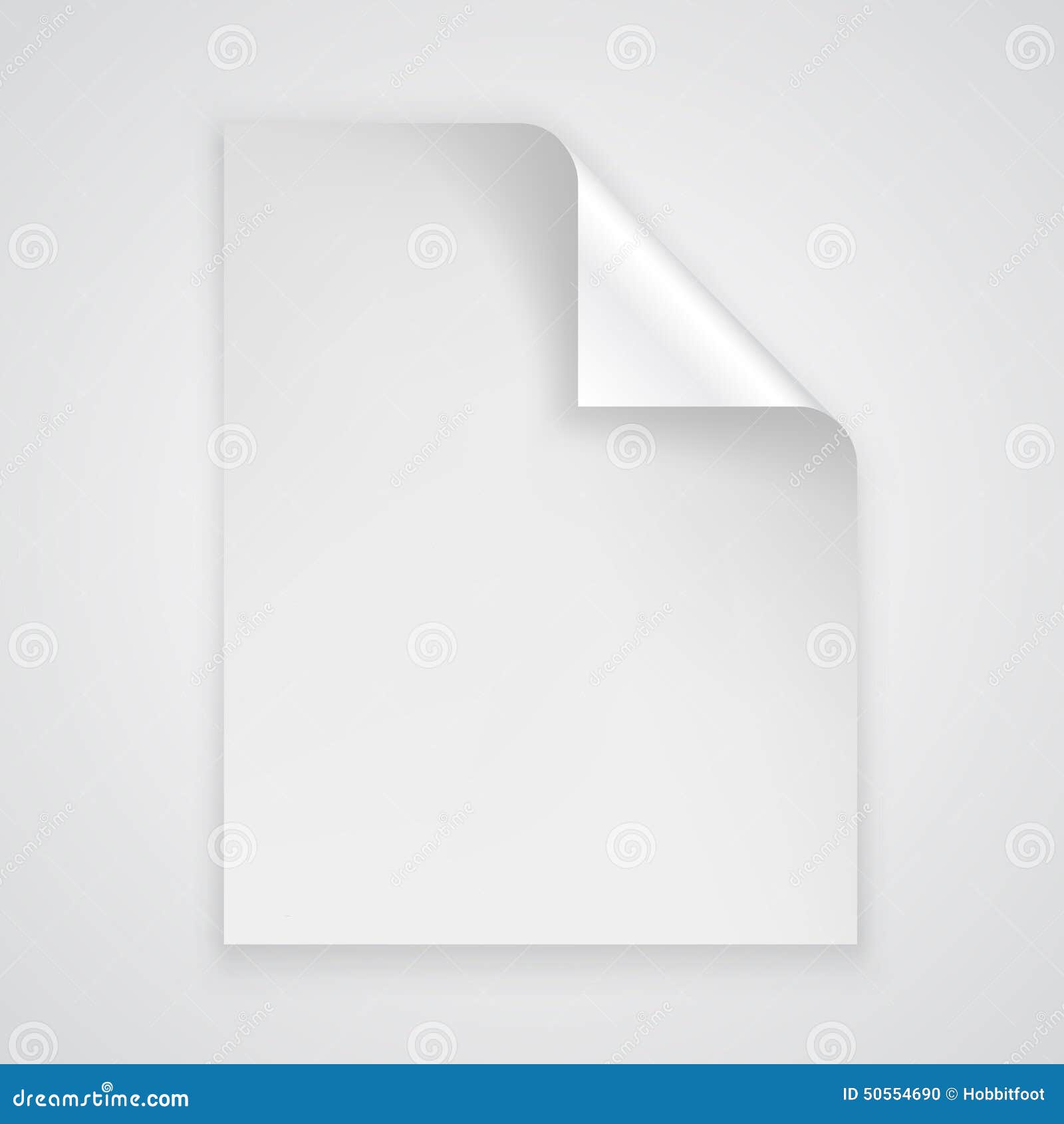 Hoja De Papel Con Una Esquina Doblada Ilustración del Vector ...