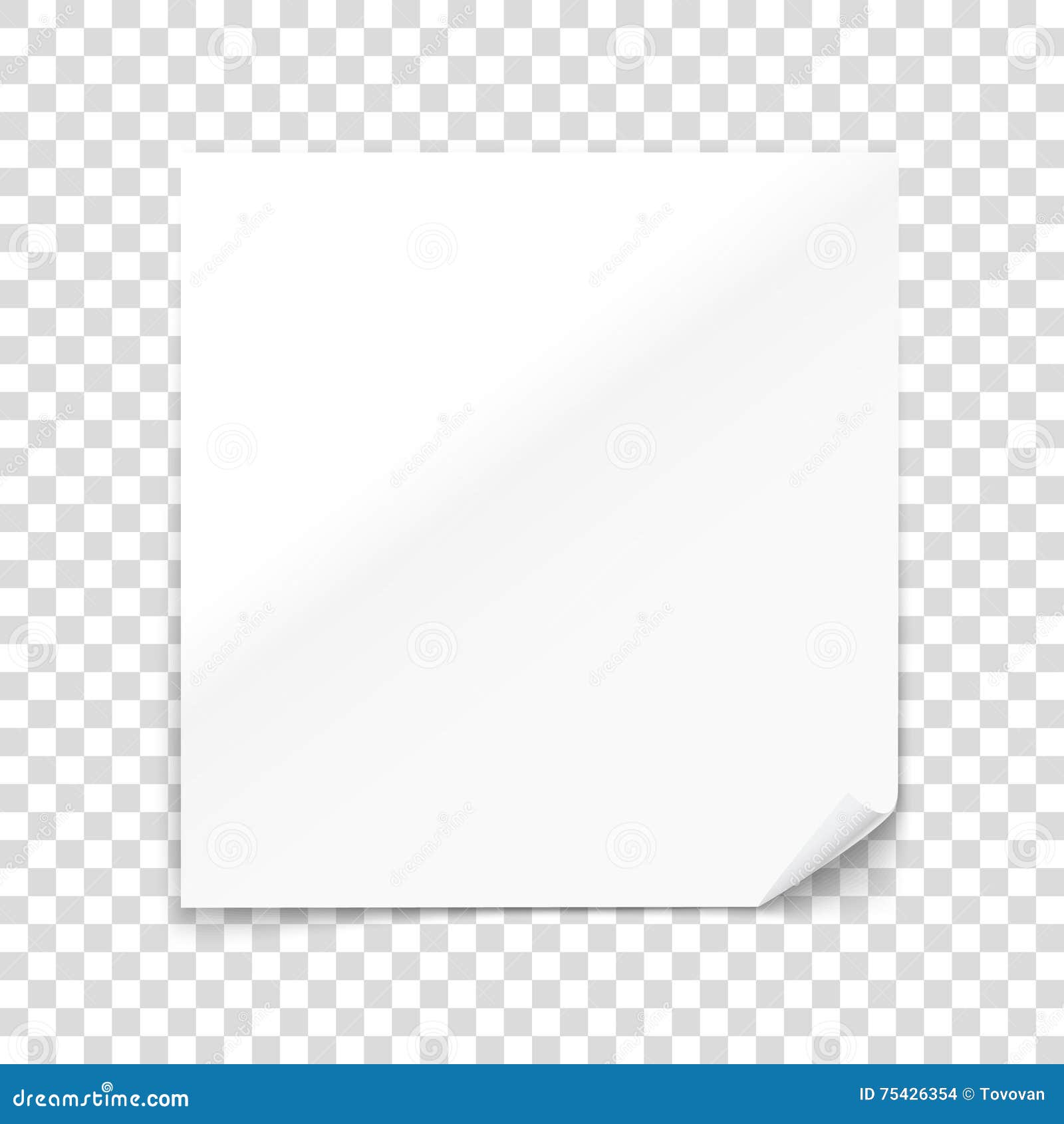 Hoja De Papel Del Vector Aislada En Fondo Transparente Ilustración del ...