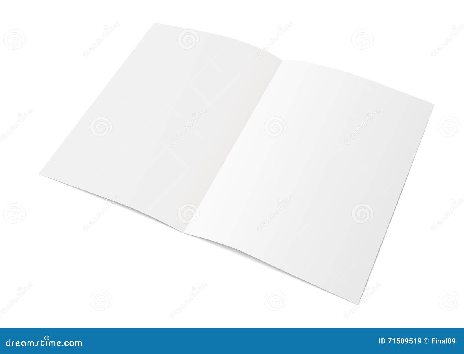 Hoja De Papel Doblada Por La Mitad Ilustración del Vector - Ilustración ...