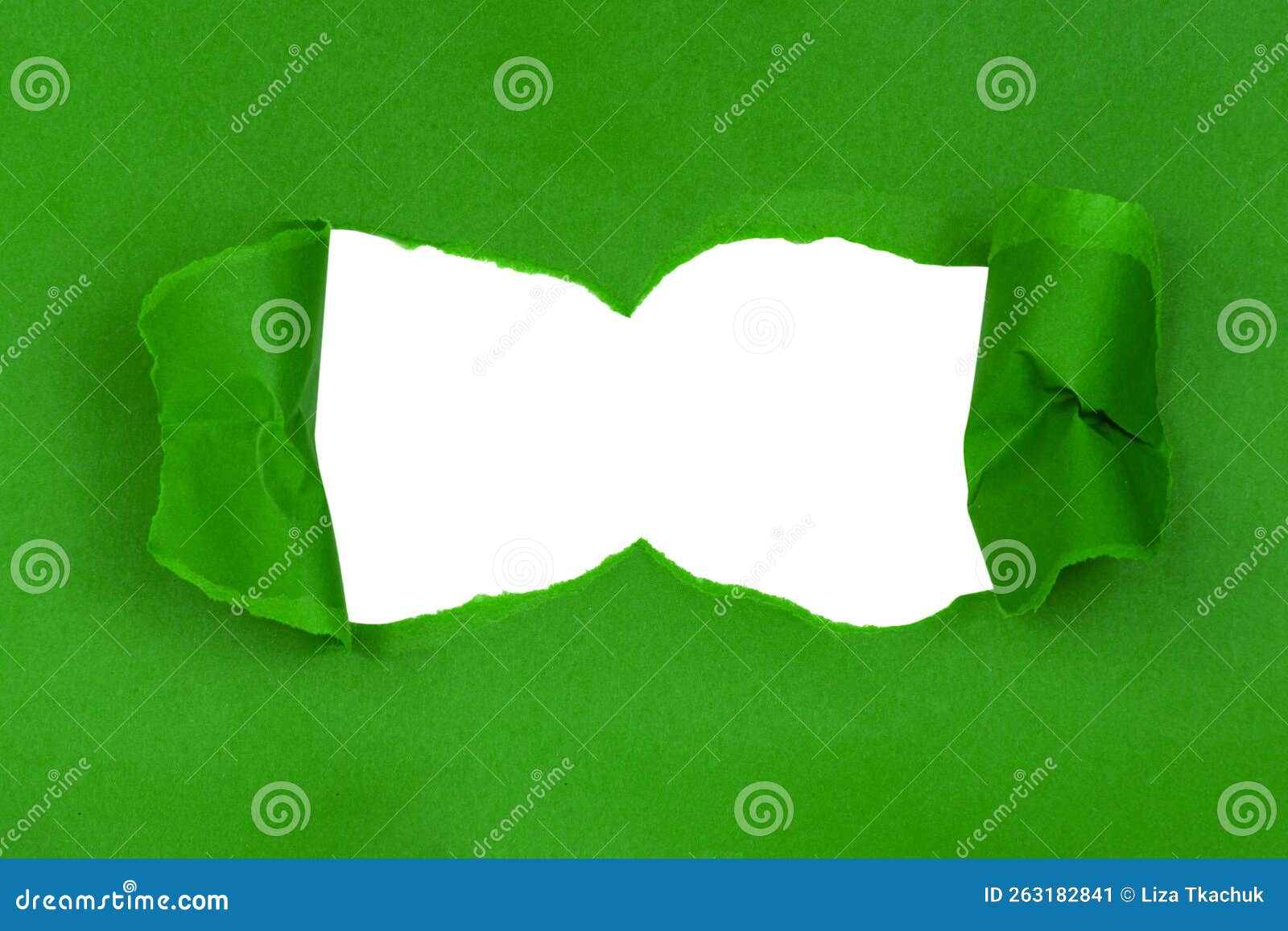 Hoja De Papel Rota Verde Con Espacio Completo Para Texto Imagen de ...