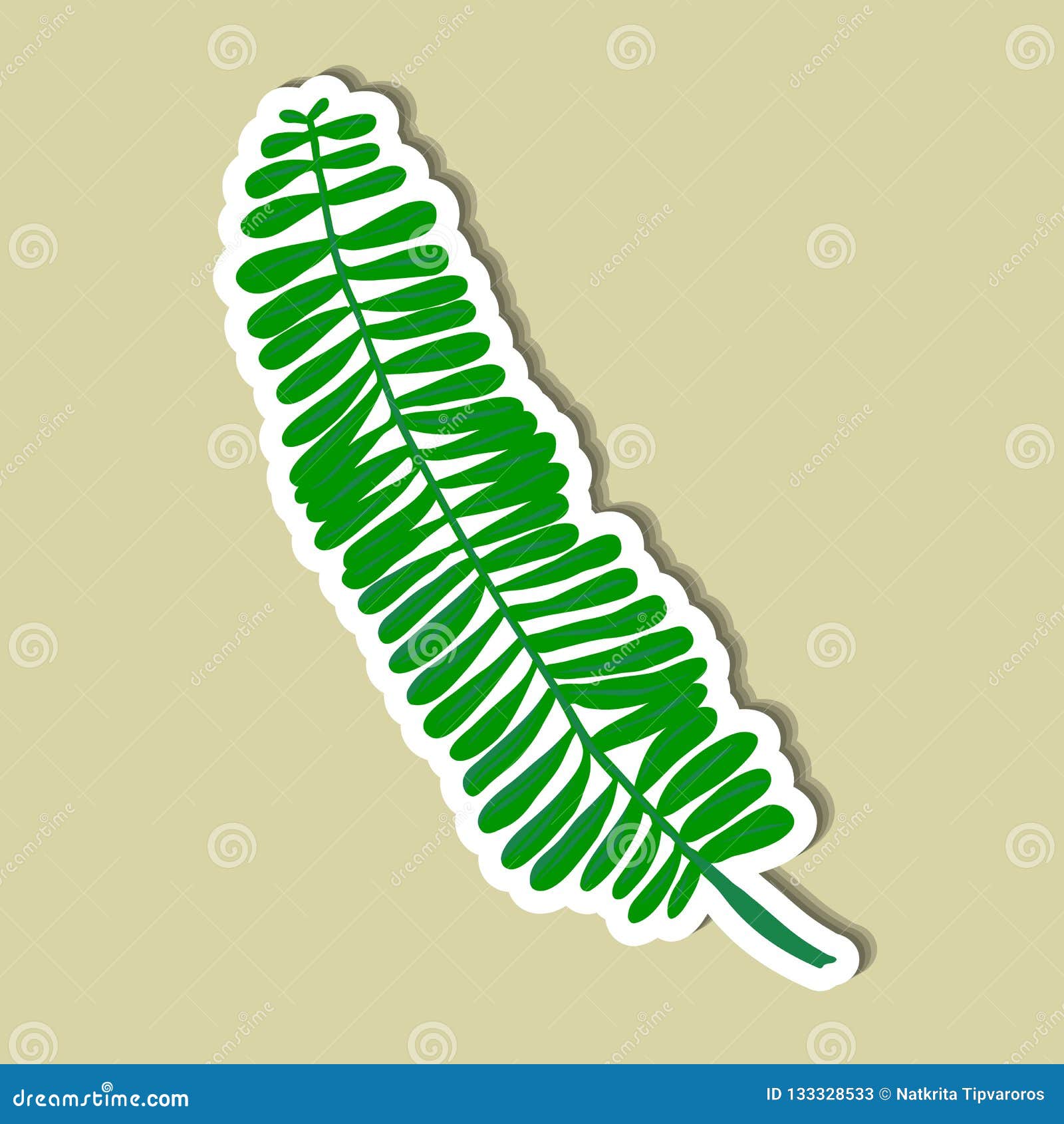 Hoja de simple ilustración del vector. Ilustración de colorido - 133328533