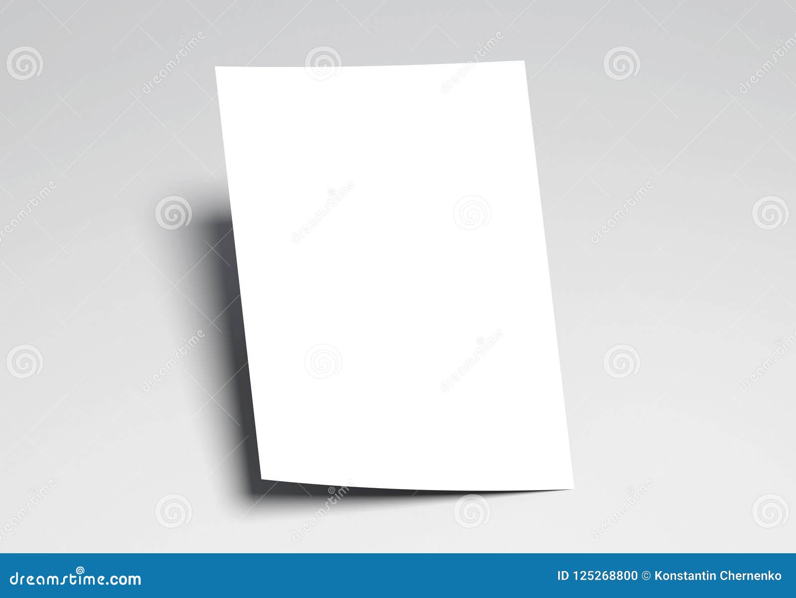 Hoja Doblada Del Blanco A4 Con La Sombra Suave Stock de ilustración ...