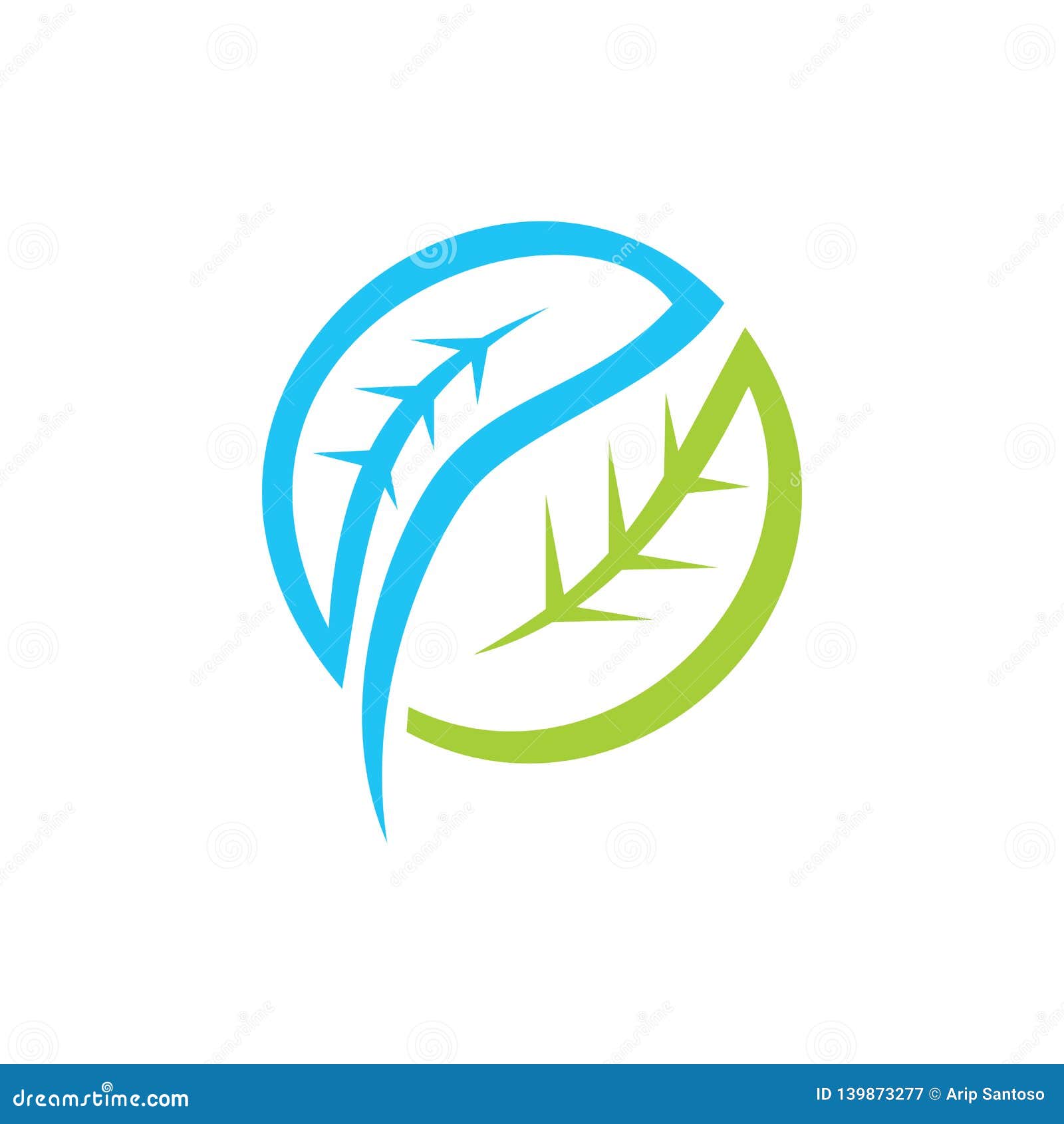 Hoja Logo Design Vector Template Isolated Ilustración del Vector ...