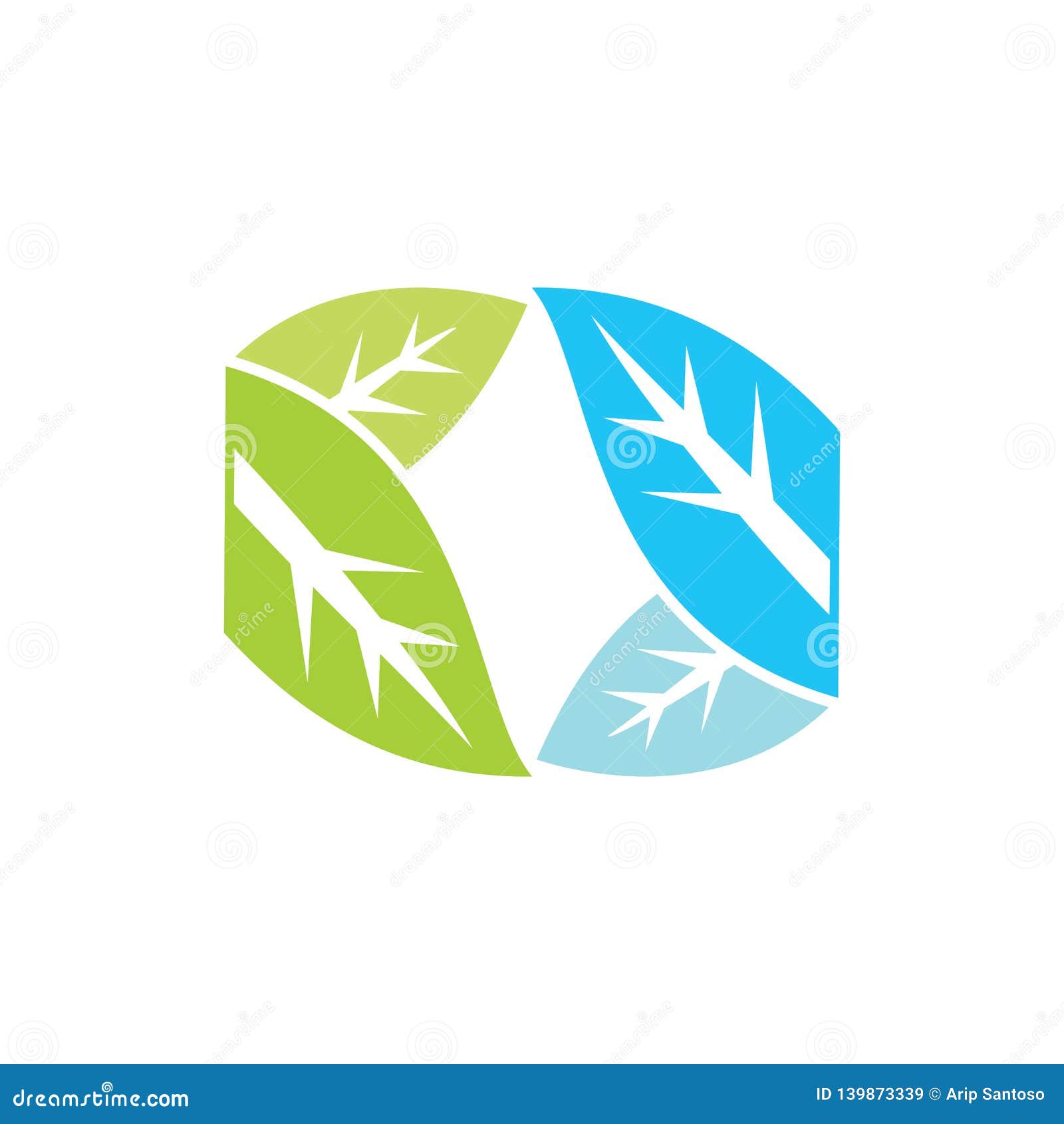 Hoja Logo Design Vector Template Isolated Ilustración del Vector ...
