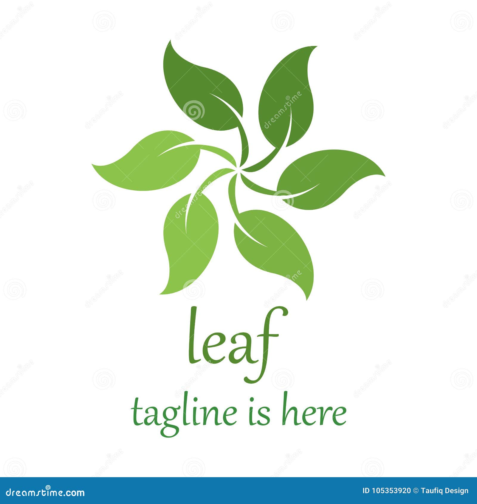 6 Hoja Logo Template Vector Design Ilustración del Vector - Ilustración ...