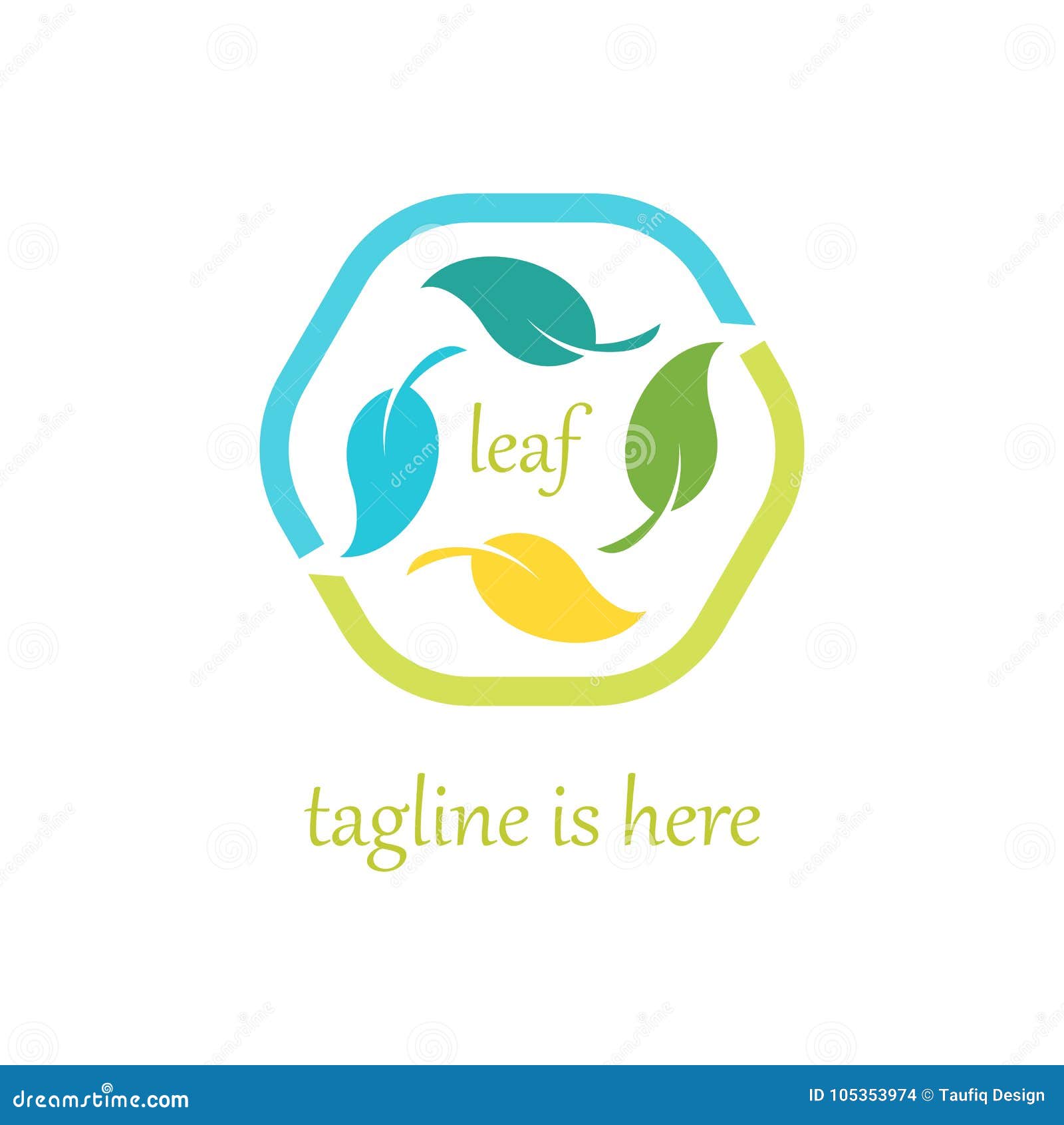 4 Hoja Logo Template Vector Design Ilustración del Vector - Ilustración ...