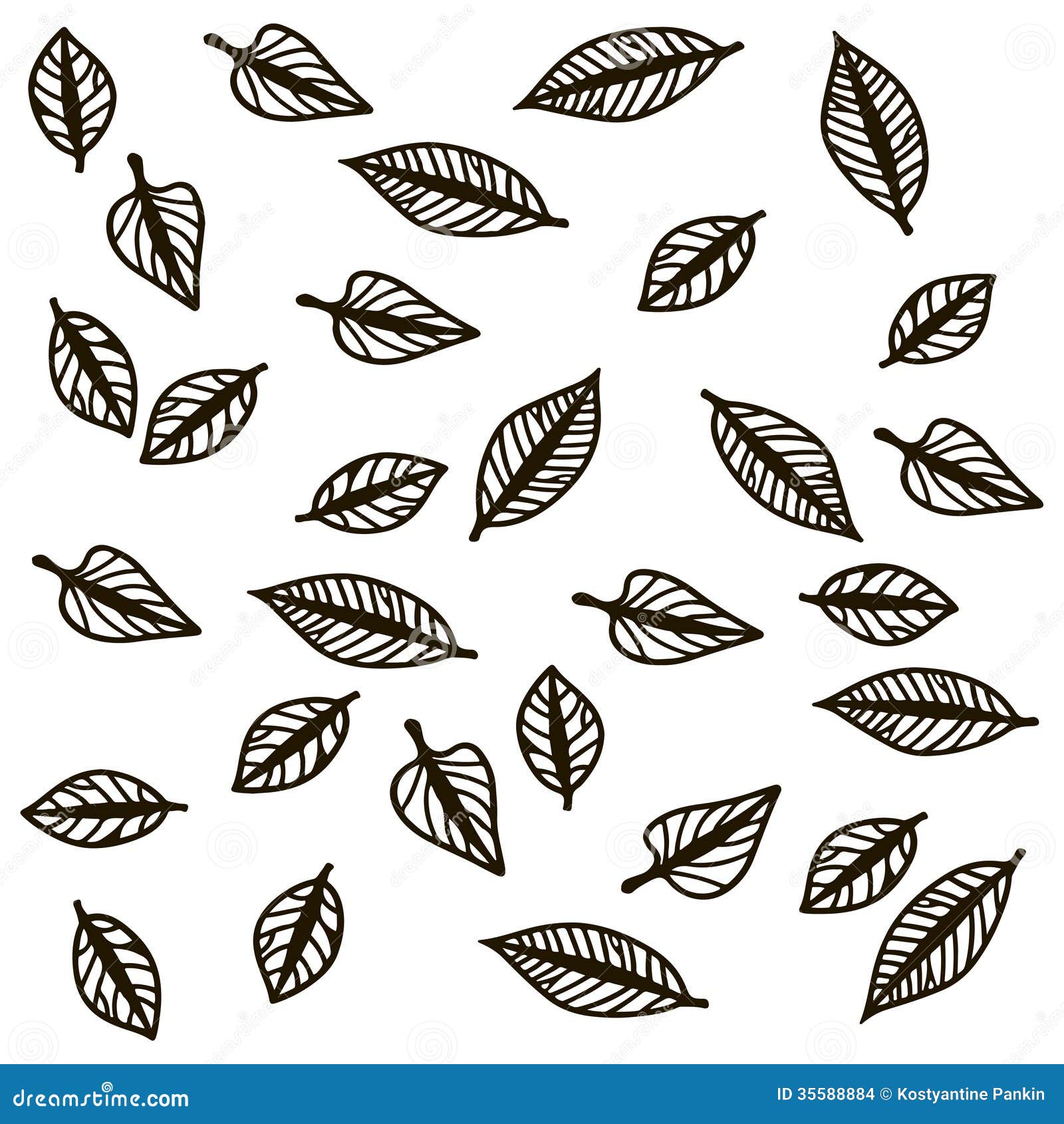 Hojas caidas ilustración del vector. Ilustración de vector - 35588884