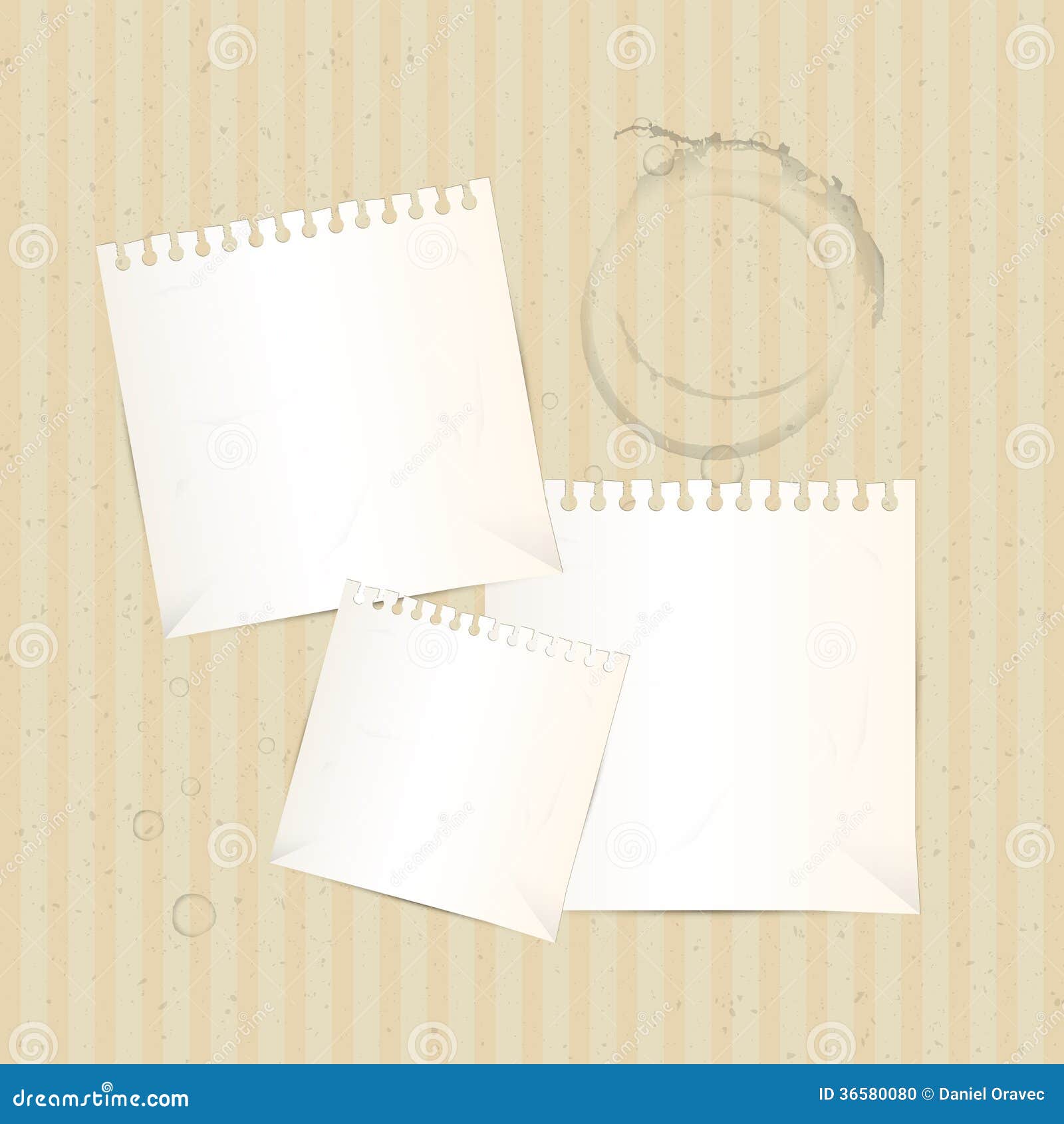 Hojas de papel del vector ilustración del vector. Ilustración de retro ...