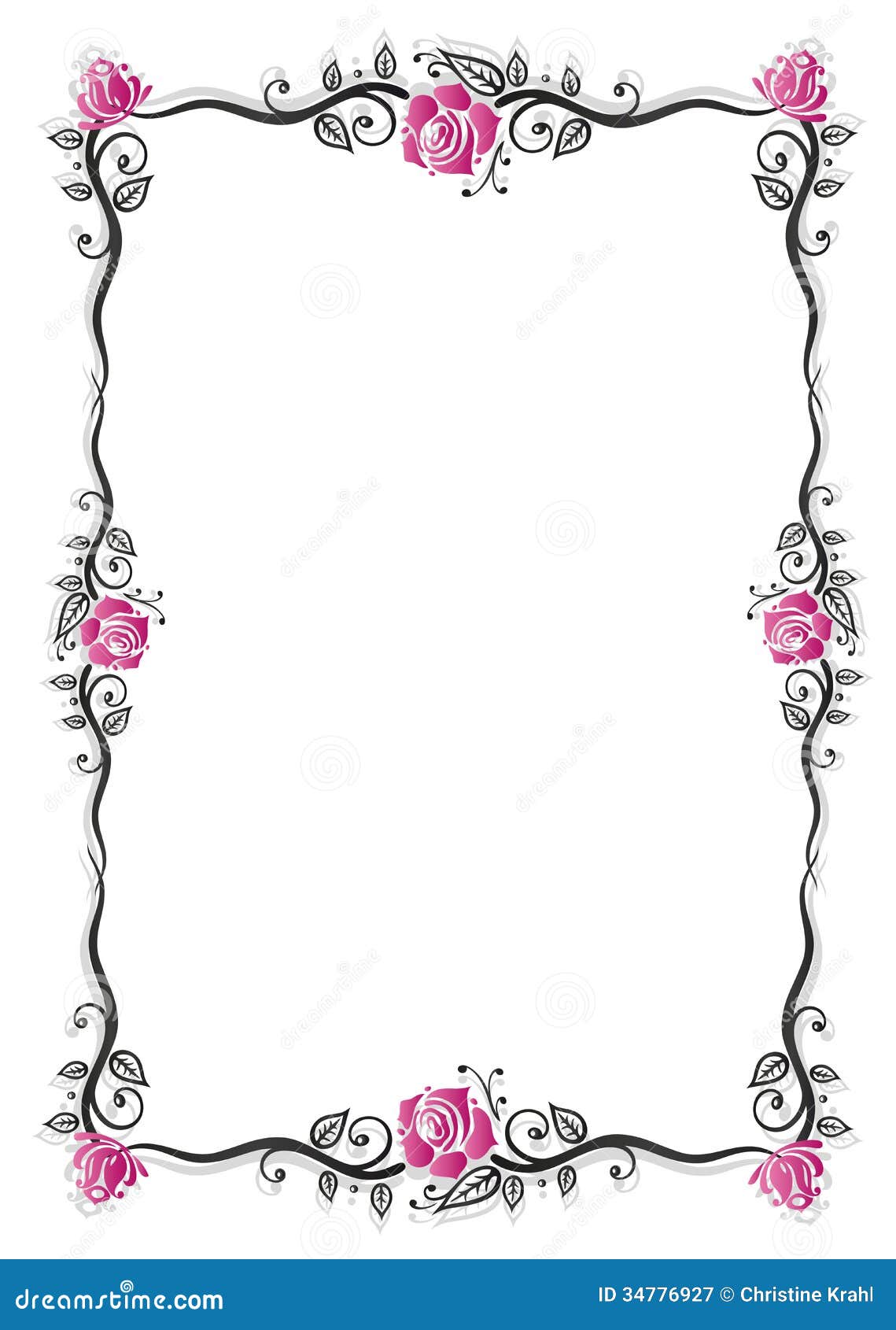 Hojas, rosas, vintage ilustración del vector. Ilustración de madres ...