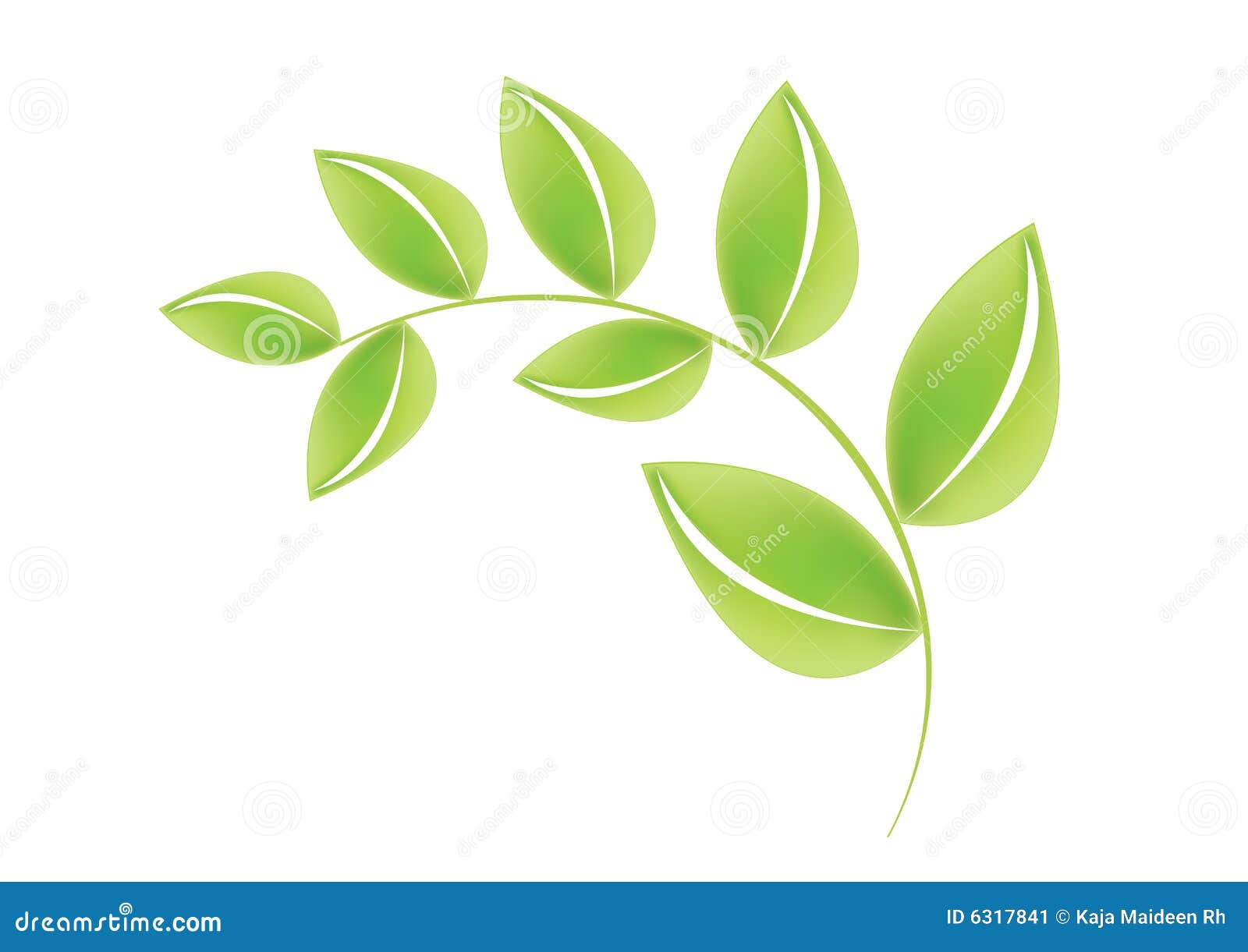 Hojas verdes - vector ilustración del vector. Ilustración de travieso ...