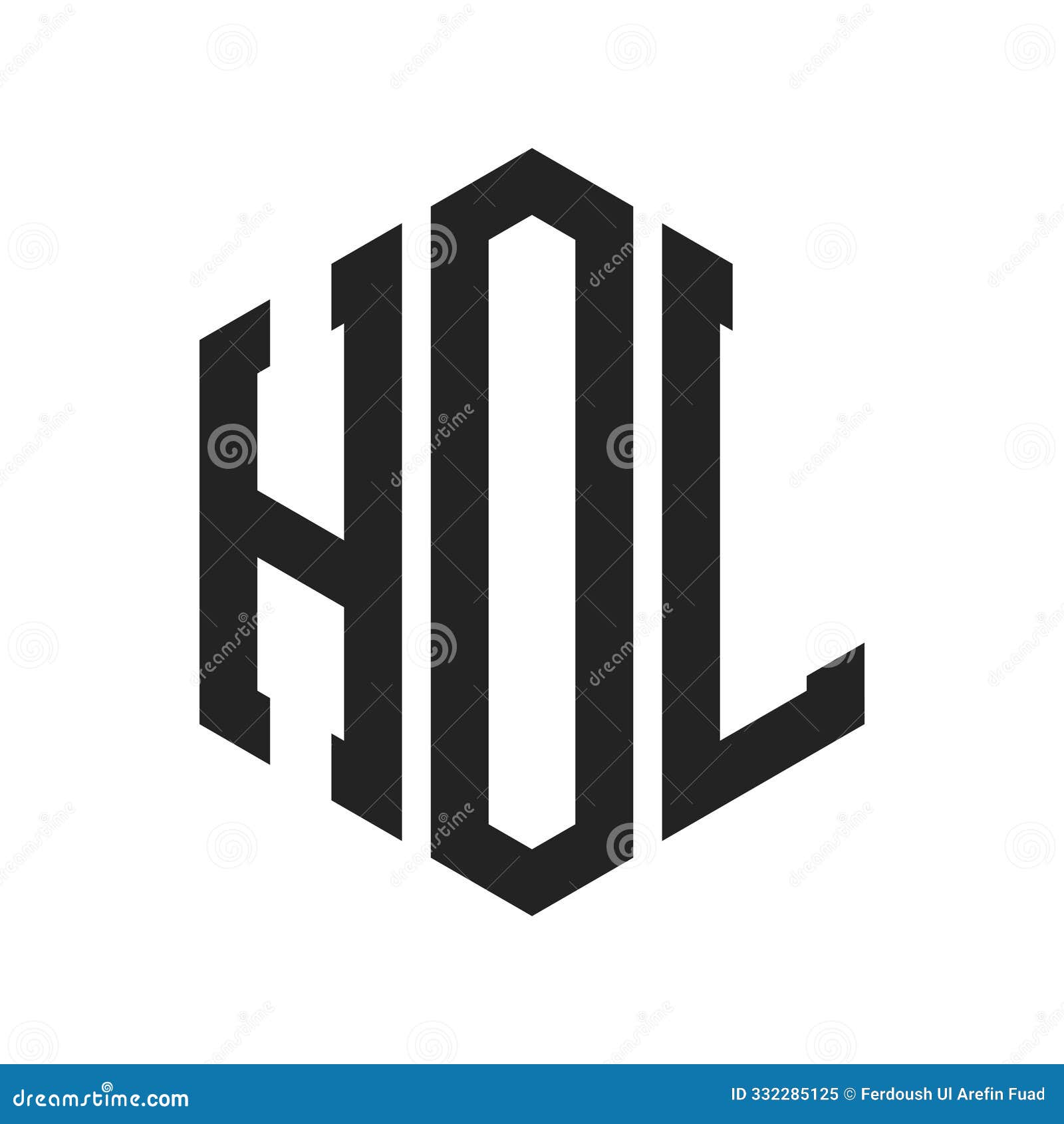 HOL Logo Design. Initial Letter HOL Monogram Logo Using Hexagon Shape ...