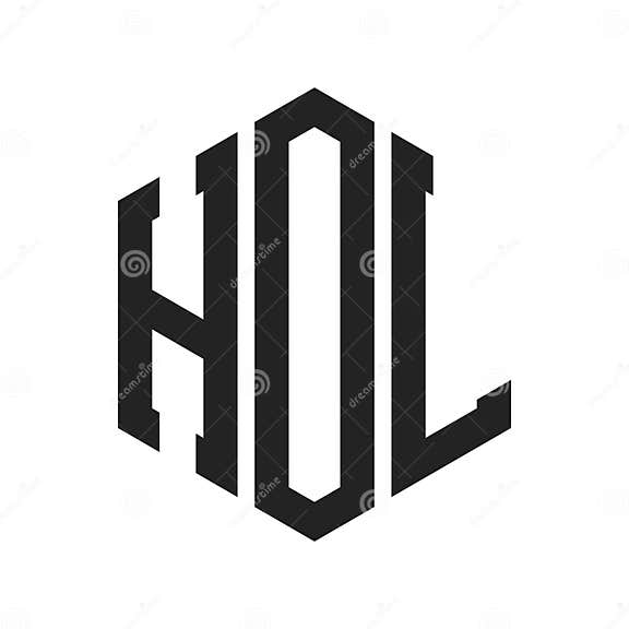 HOL Logo Design. Initial Letter HOL Monogram Logo Using Hexagon Shape ...