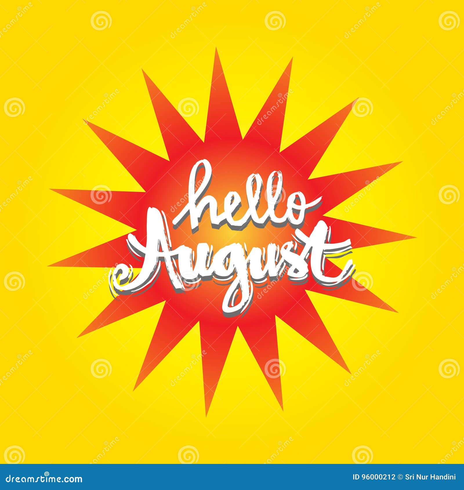 Hola augusto stock de ilustración. Ilustración de foto - 96000212