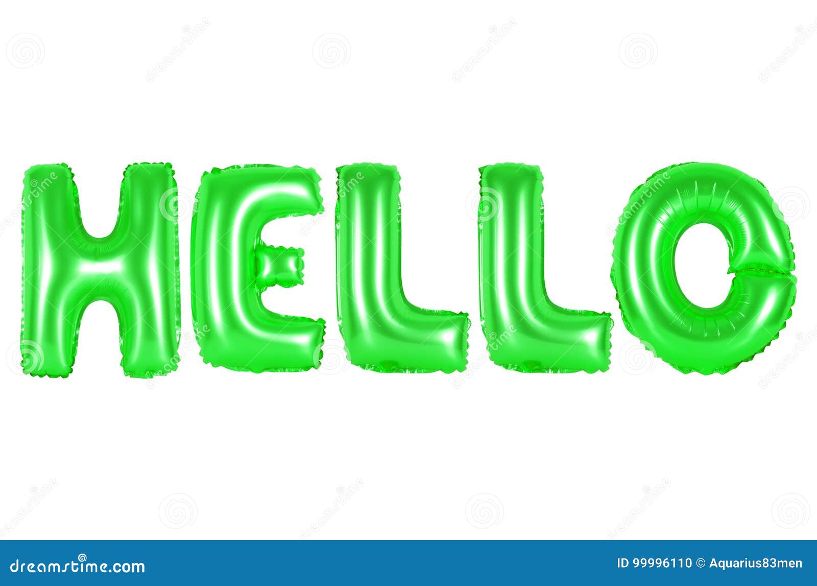 Hola, color verde foto de archivo. Imagen de globo, salude - 99996110