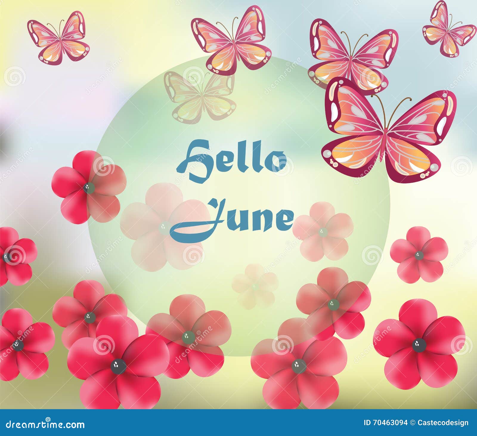 Hola fondo de junio ilustración del vector. Ilustración de handmade ...