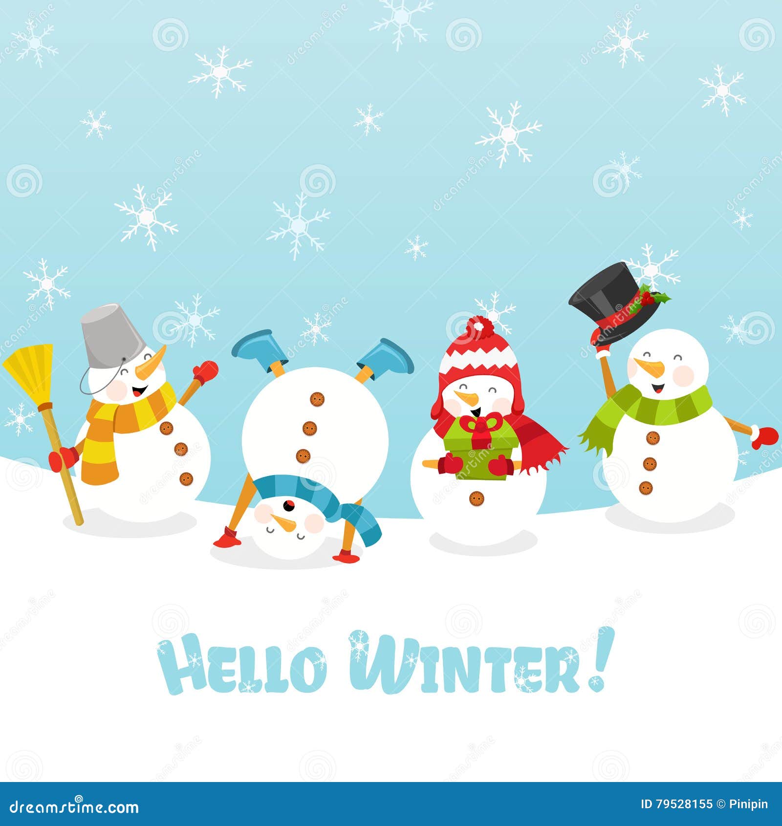 Hola invierno ilustración del vector. Ilustración de hola - 79528155