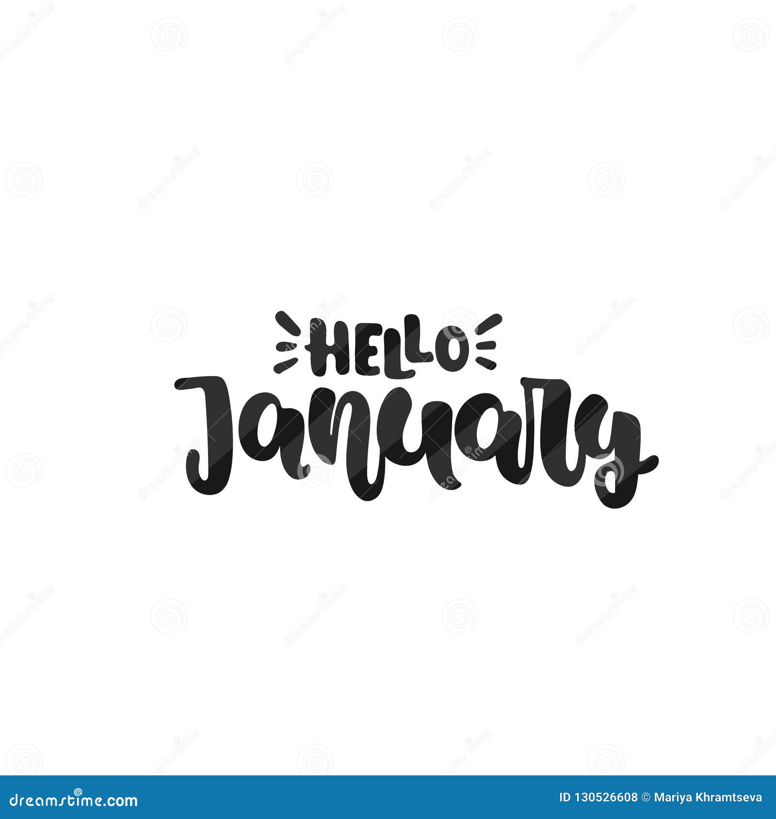 Hola letras de enero ilustración del vector. Ilustración de vector ...