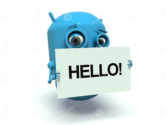 Hola robot stock de ilustración. Ilustración de hola - 38824525