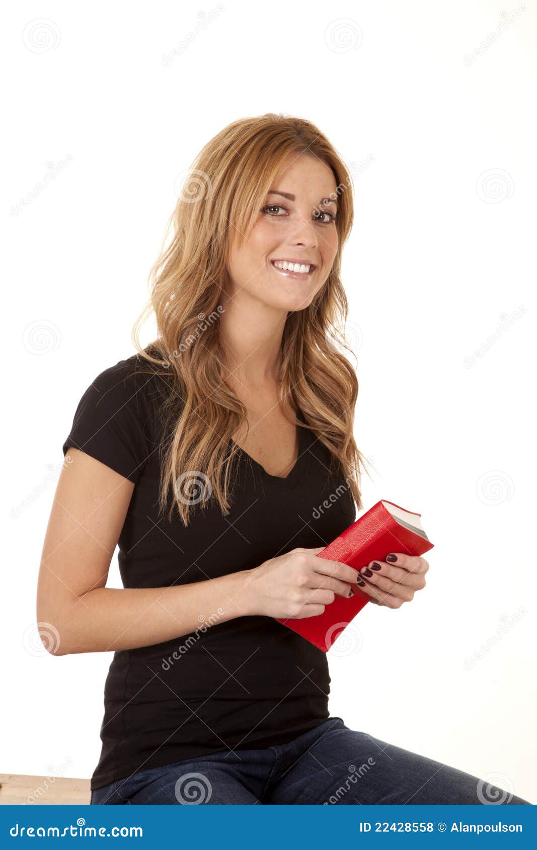 Hold book smile stock photo. Image of pretty, face, education - 22428558