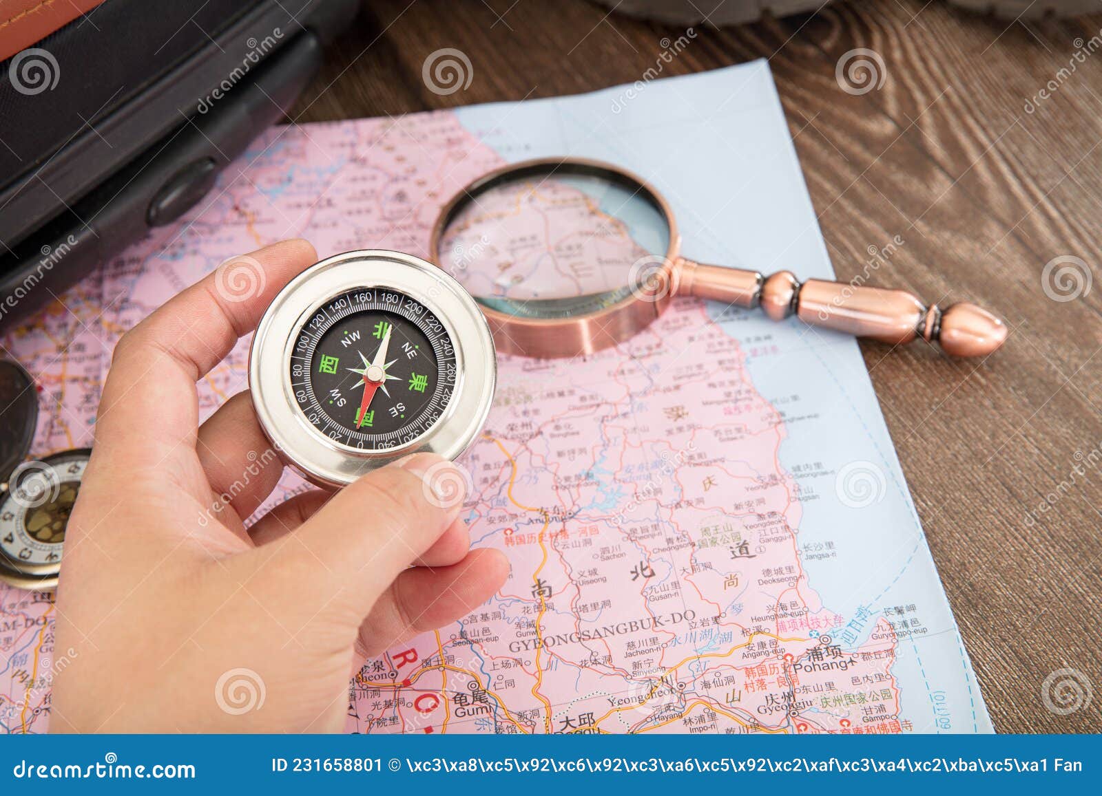 Hold the Compass in Hand and Observe the Orientation in Front of the ...