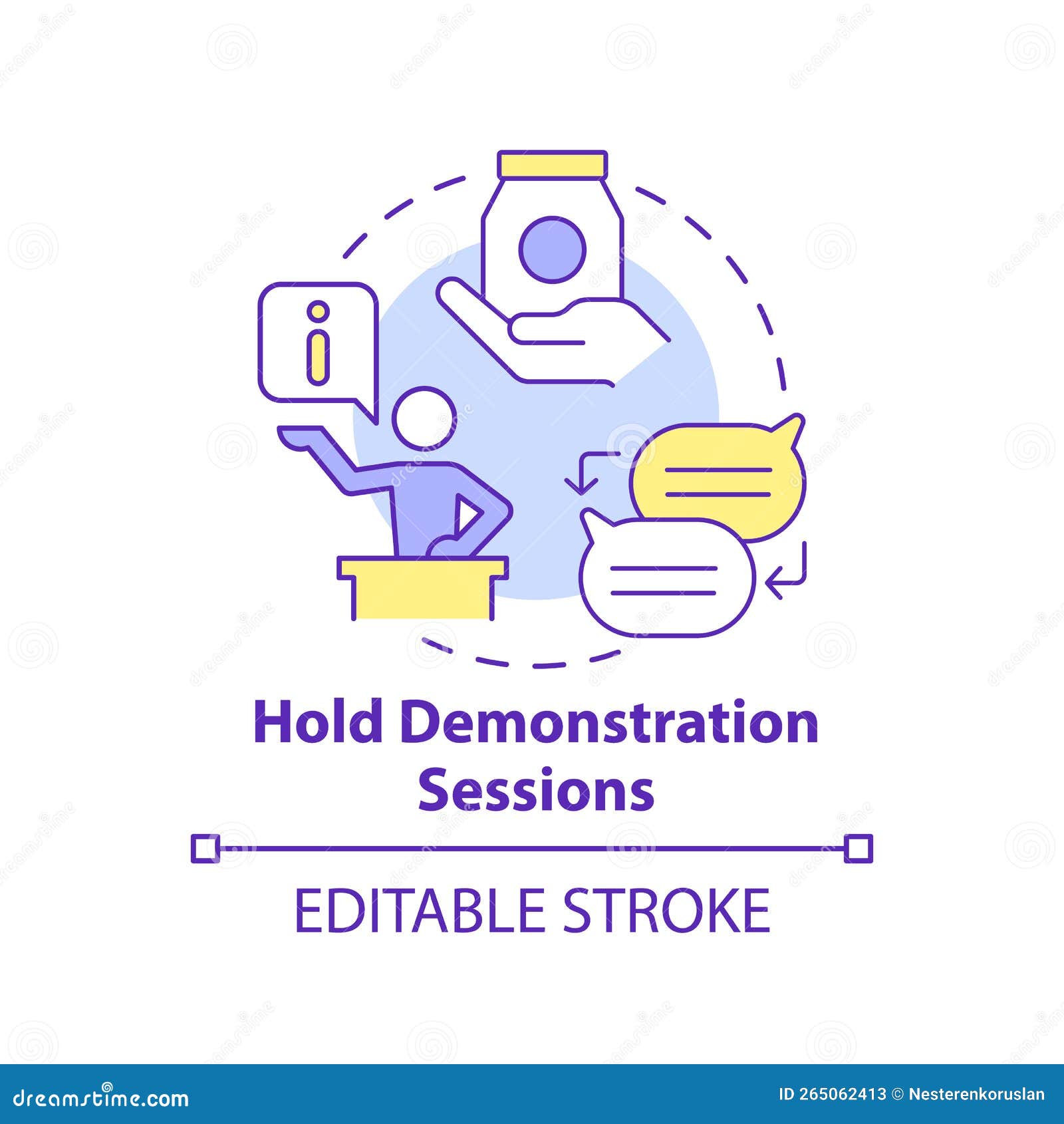 Hold Demonstration Sessions Concept Icon Stock Vector - Illustration of ...