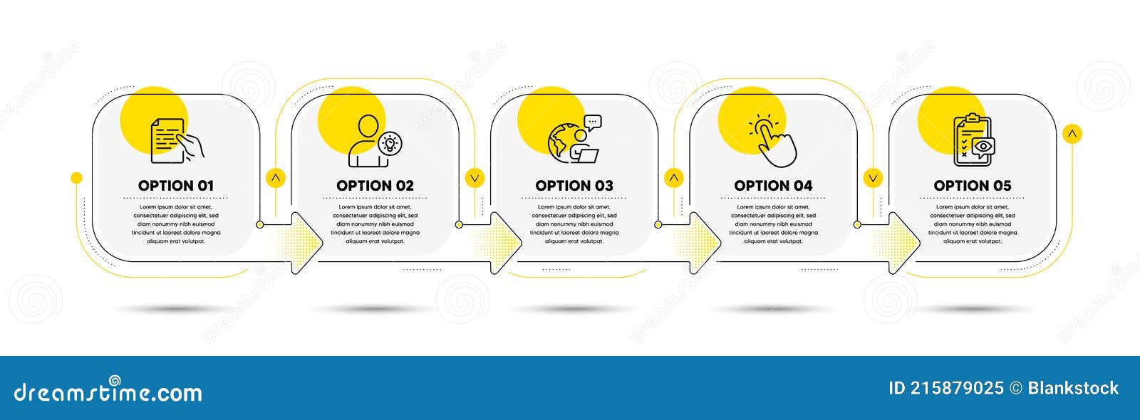 Hold Document, Eye Checklist and Touchpoint Icons Set. User Idea Sign ...