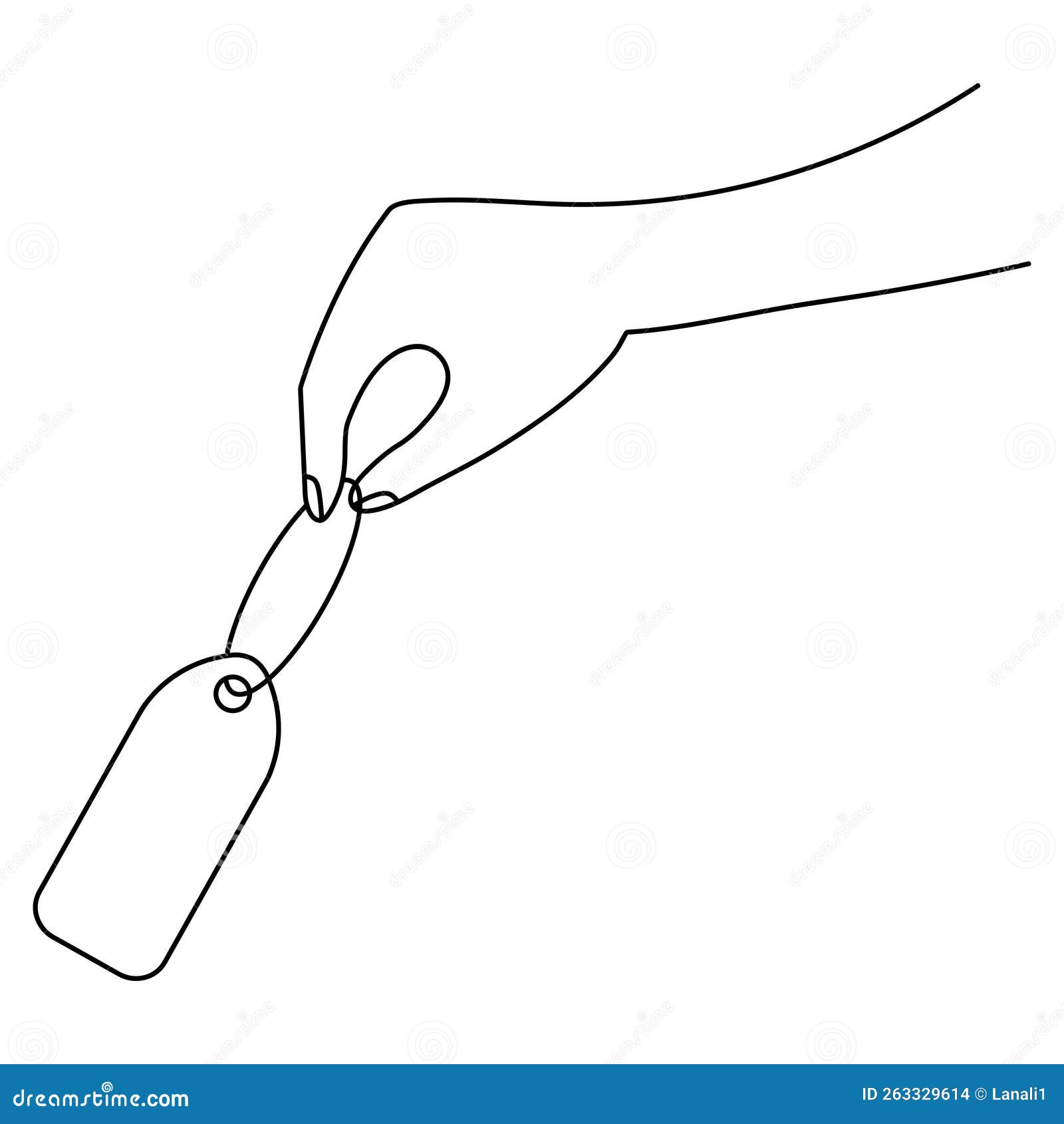 Hold an Empty Tag in Your Hand. Place for Text on Label. Sketch. the ...