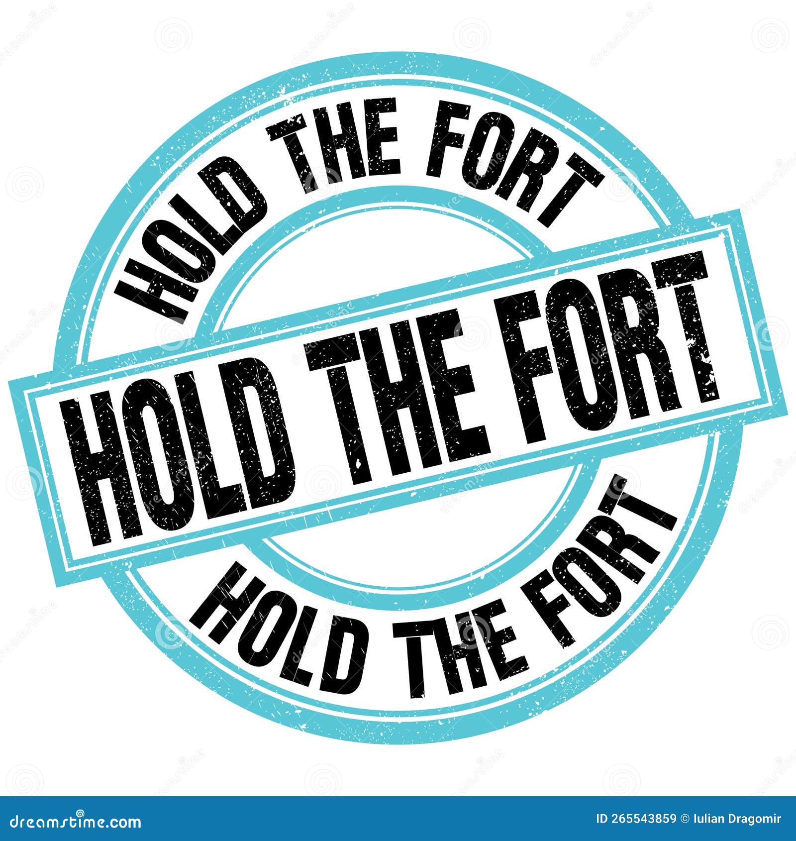 HOLD the FORT Text on Blue-black Round Stamp Sign Stock Illustration ...