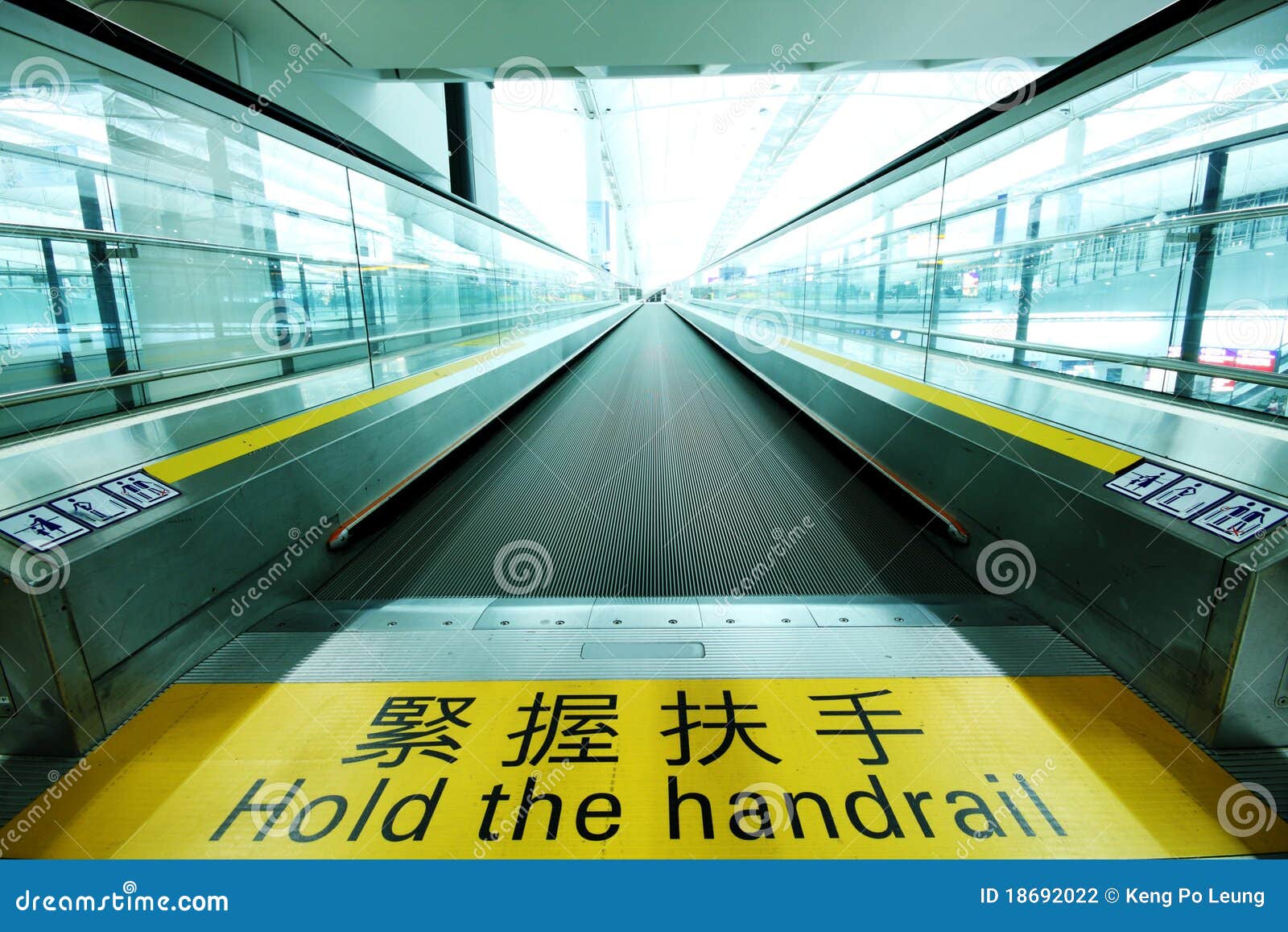 Hold the handrail stock photo. Image of metal, hold, inside - 18692022