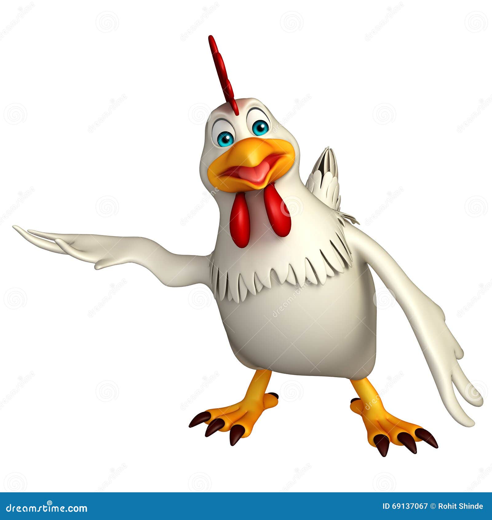 Hold Hen cartoon character stock illustration. Illustration of toon ...