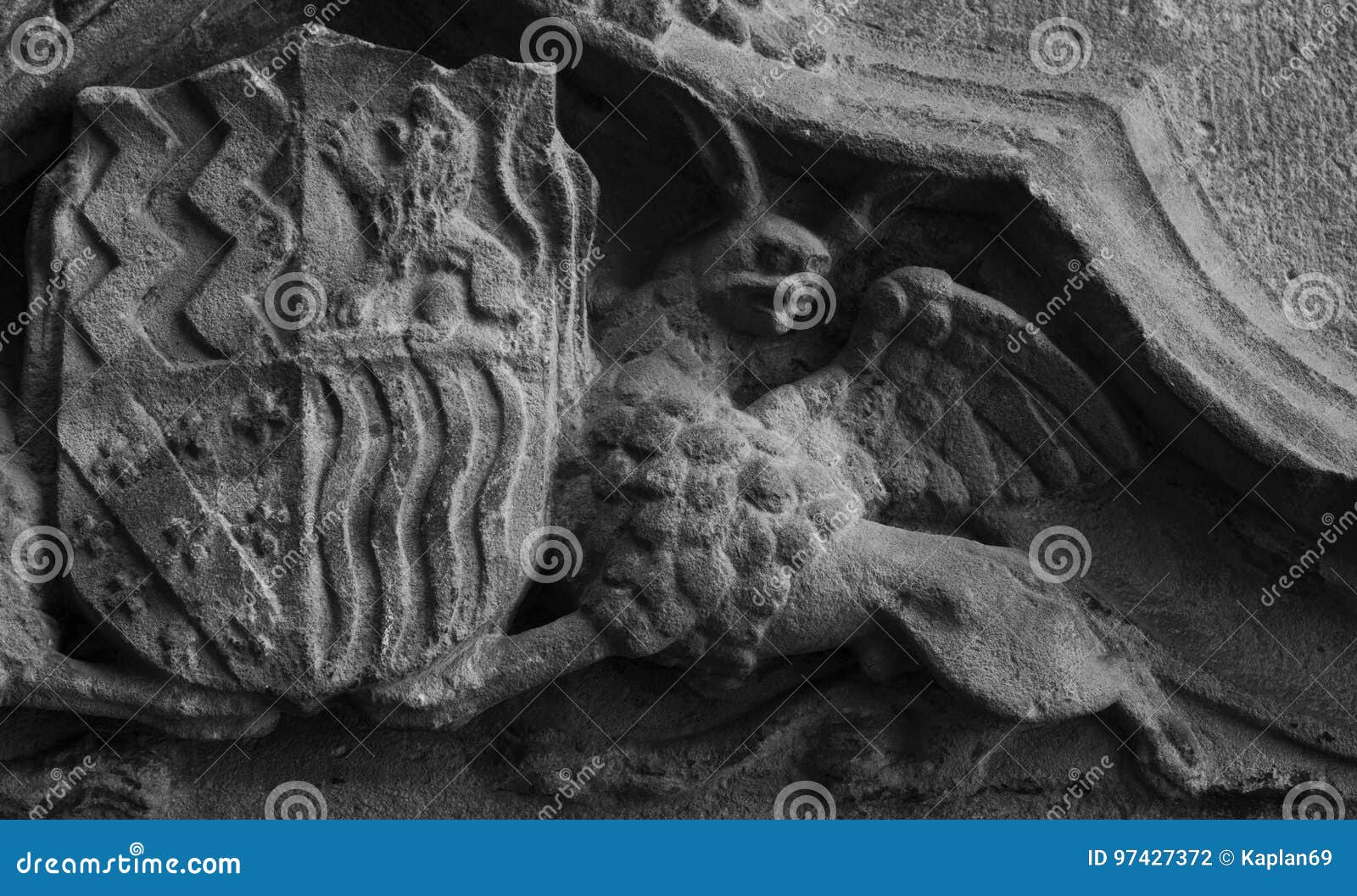 Hold the shield stock photo. Image of building, creature - 97427372