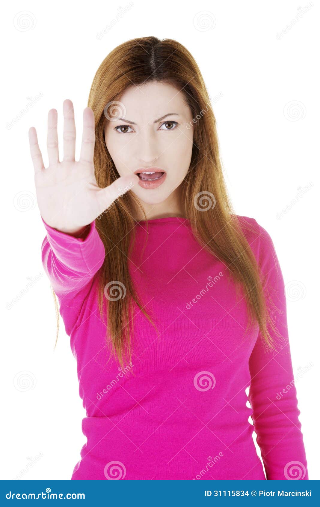 Hold on, Stop gesture stock photo. Image of fingers, casual - 31115834