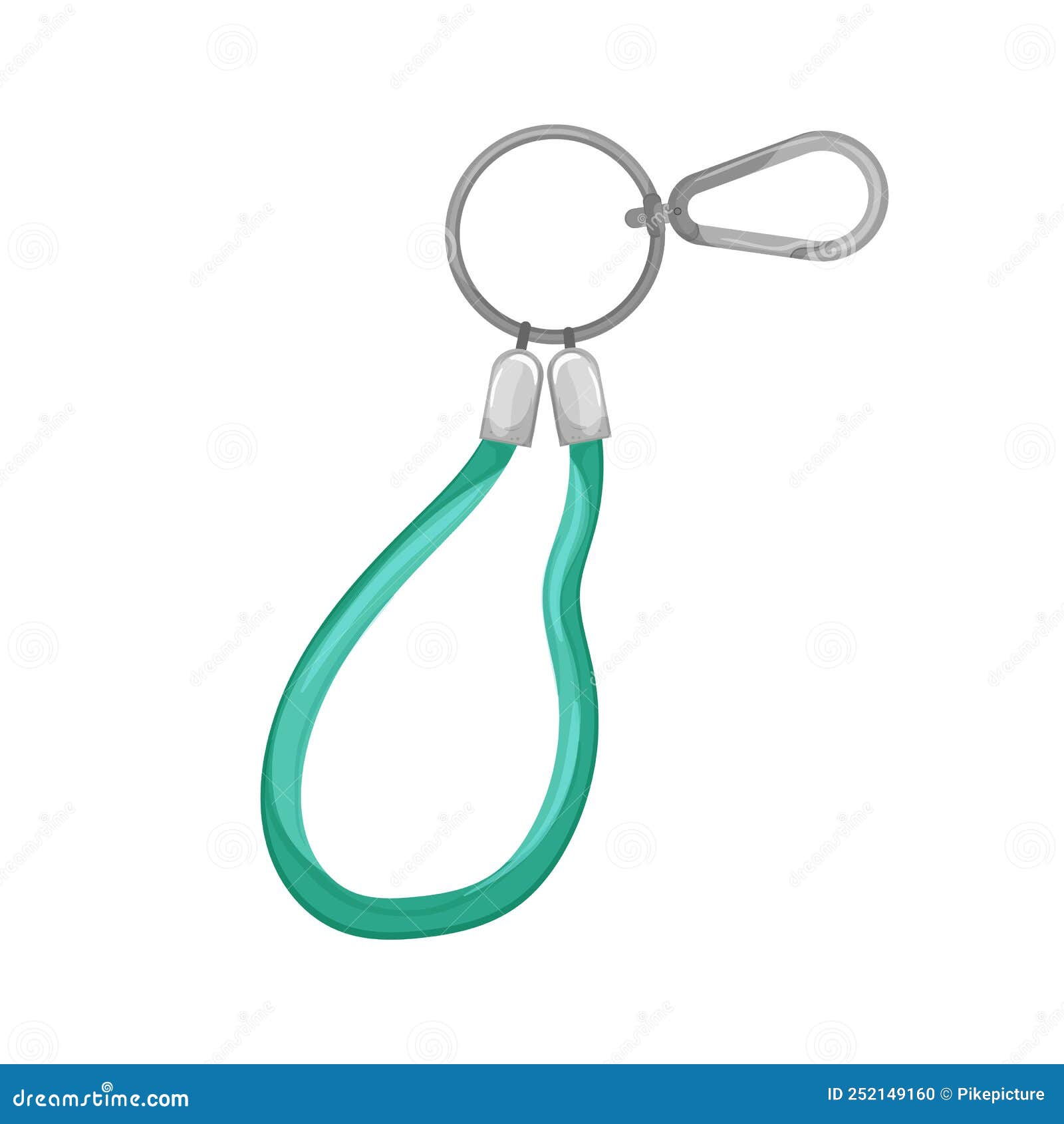 Holder Keychain Key Cartoon Vector Illustration Stock Illustration ...